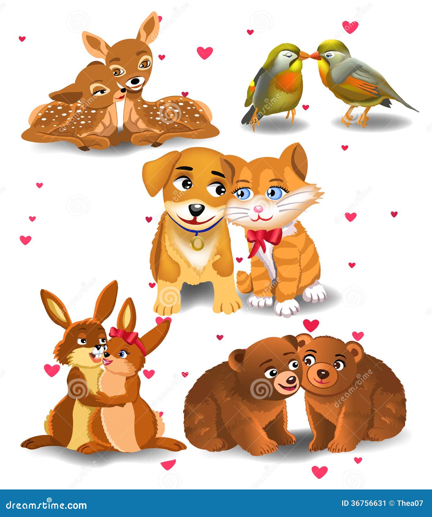 Animales en amor ilustración del vector. Ilustración de perezoso - 36756631