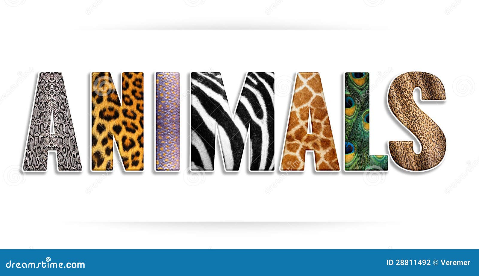 Animali - parola illustrazione di stock. Illustrazione di zebra - 28811492