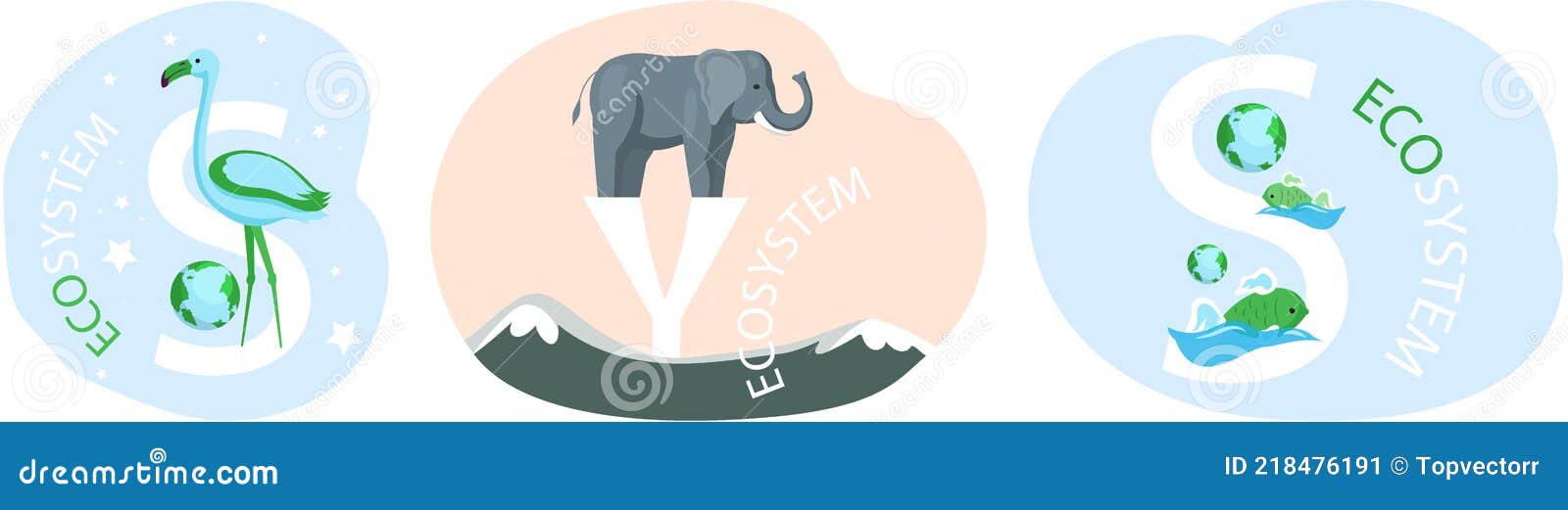 Animals On Abstract Background With Letters. Set Of Illustrations About ...