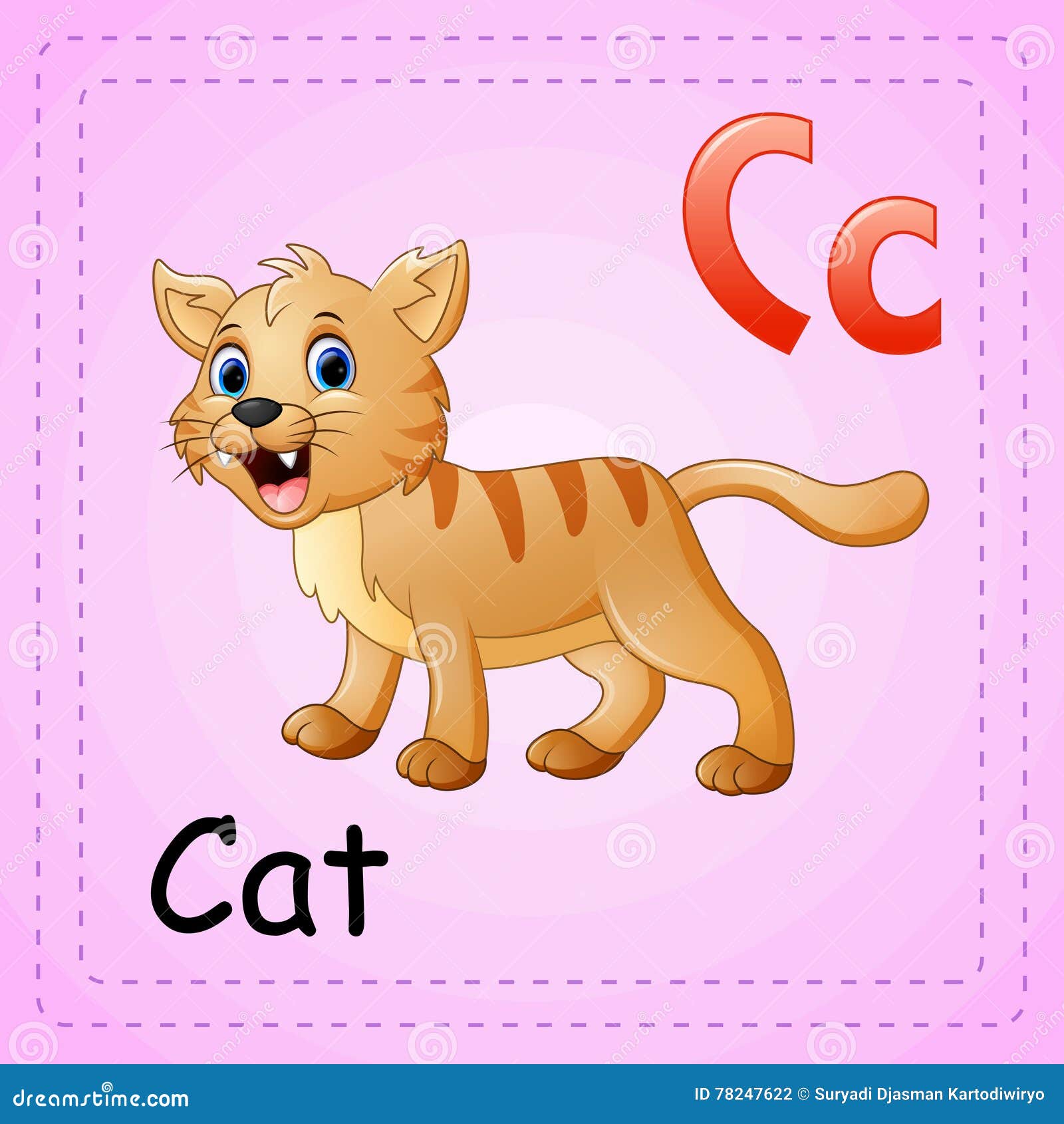 Animals Alphabet: C is for Cat Stock Vector - Illustration of kitty ... Animals Alphabet: C is for Cat Stock Vector - Illustration of kitty ...