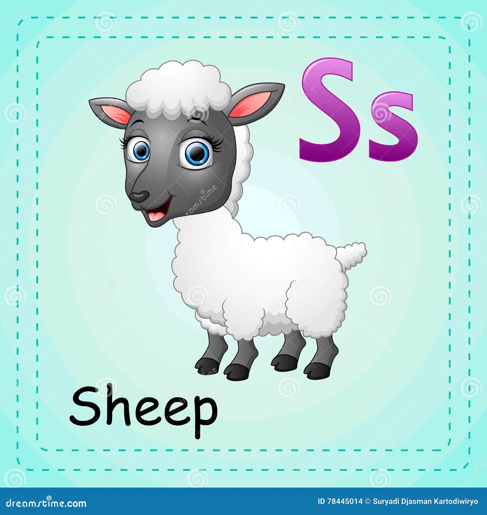 Animals Alphabet: S is for Sheep Stock Vector - Illustration of ...
