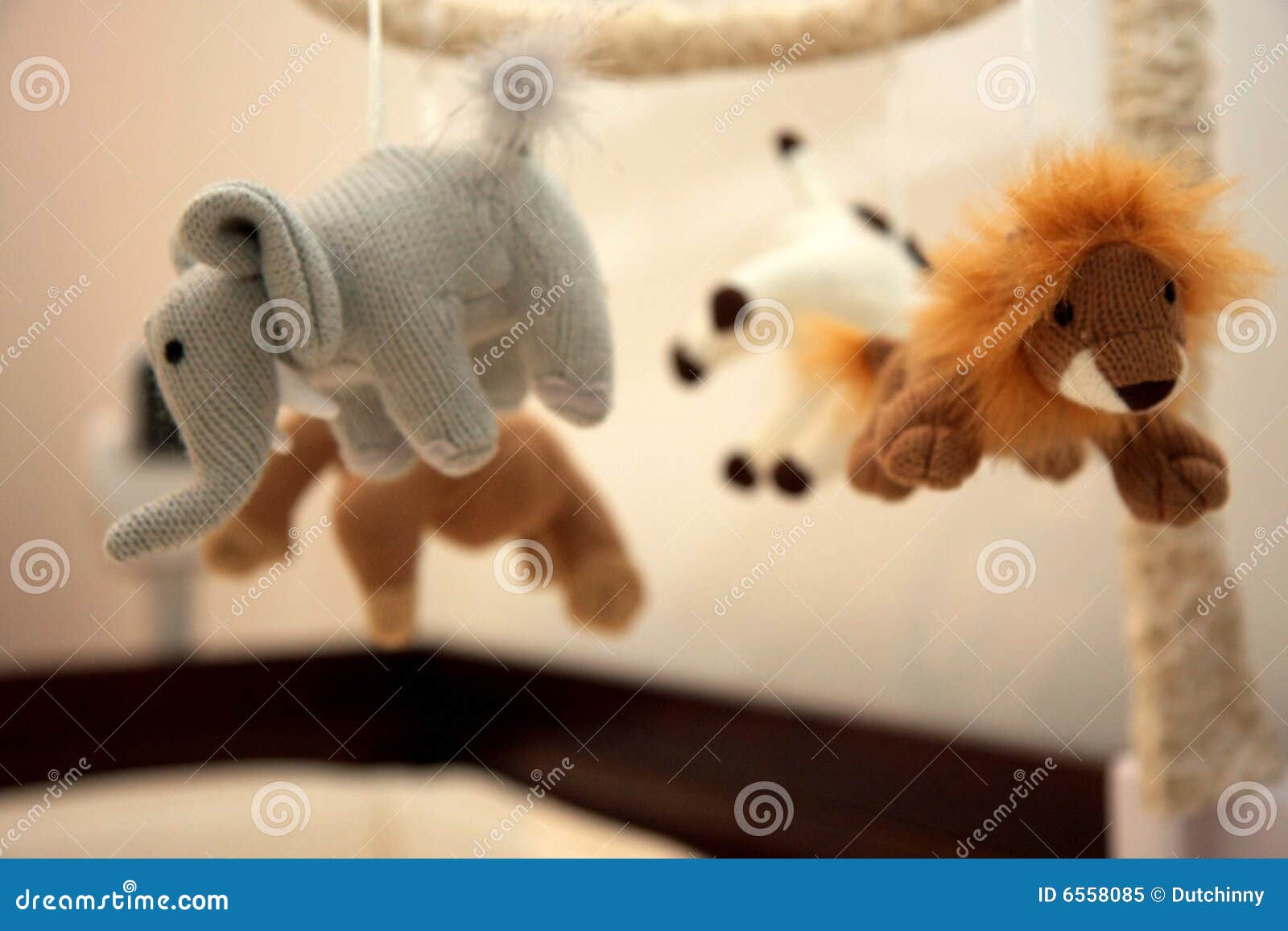 Animals on baby mobile stock image. Image of kids, creatures - 6558085