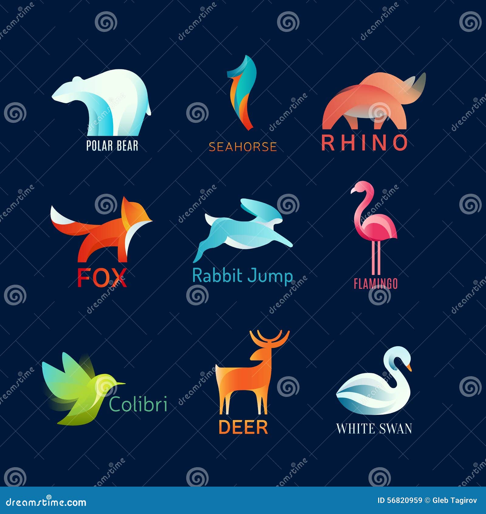 Animals Birds Logo Cartoon Vector | CartoonDealer.com #56820959