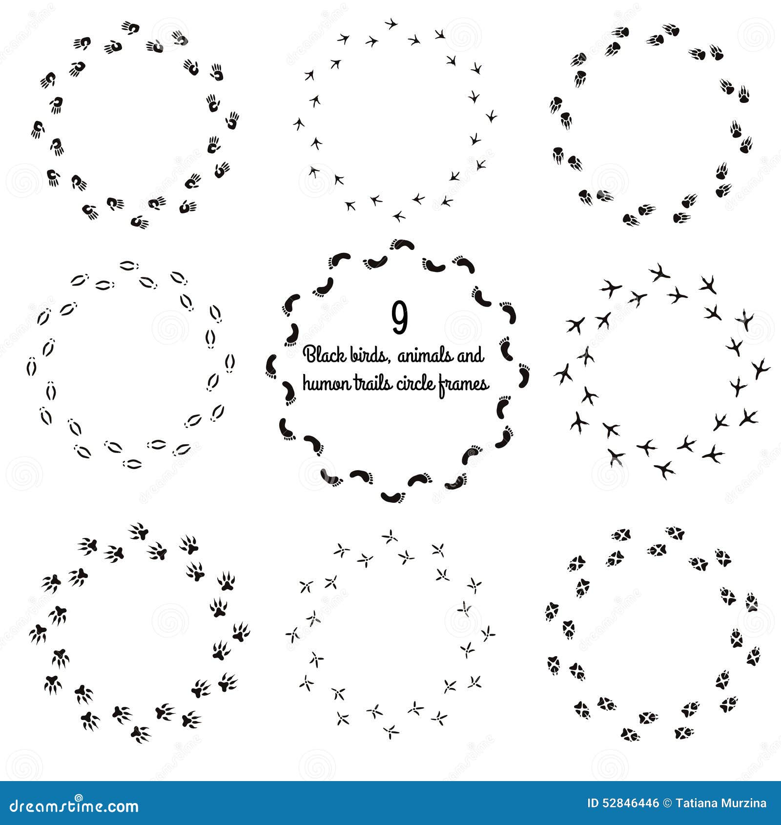 Birds Paw Prints On A Path Vector Illustration | CartoonDealer.com ...