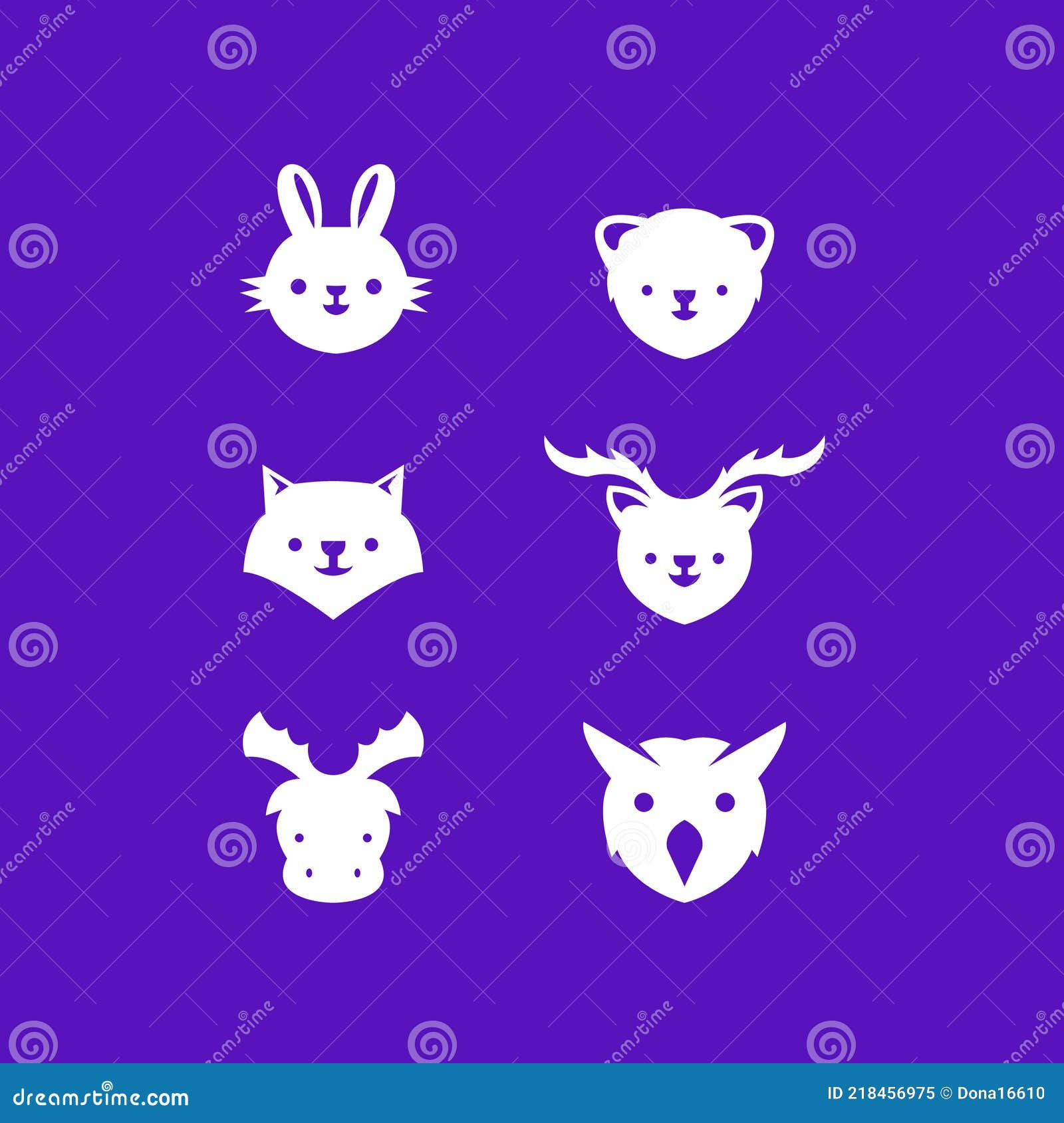 Animals bundle stock vector. Illustration of hippo, raccoon - 218456975