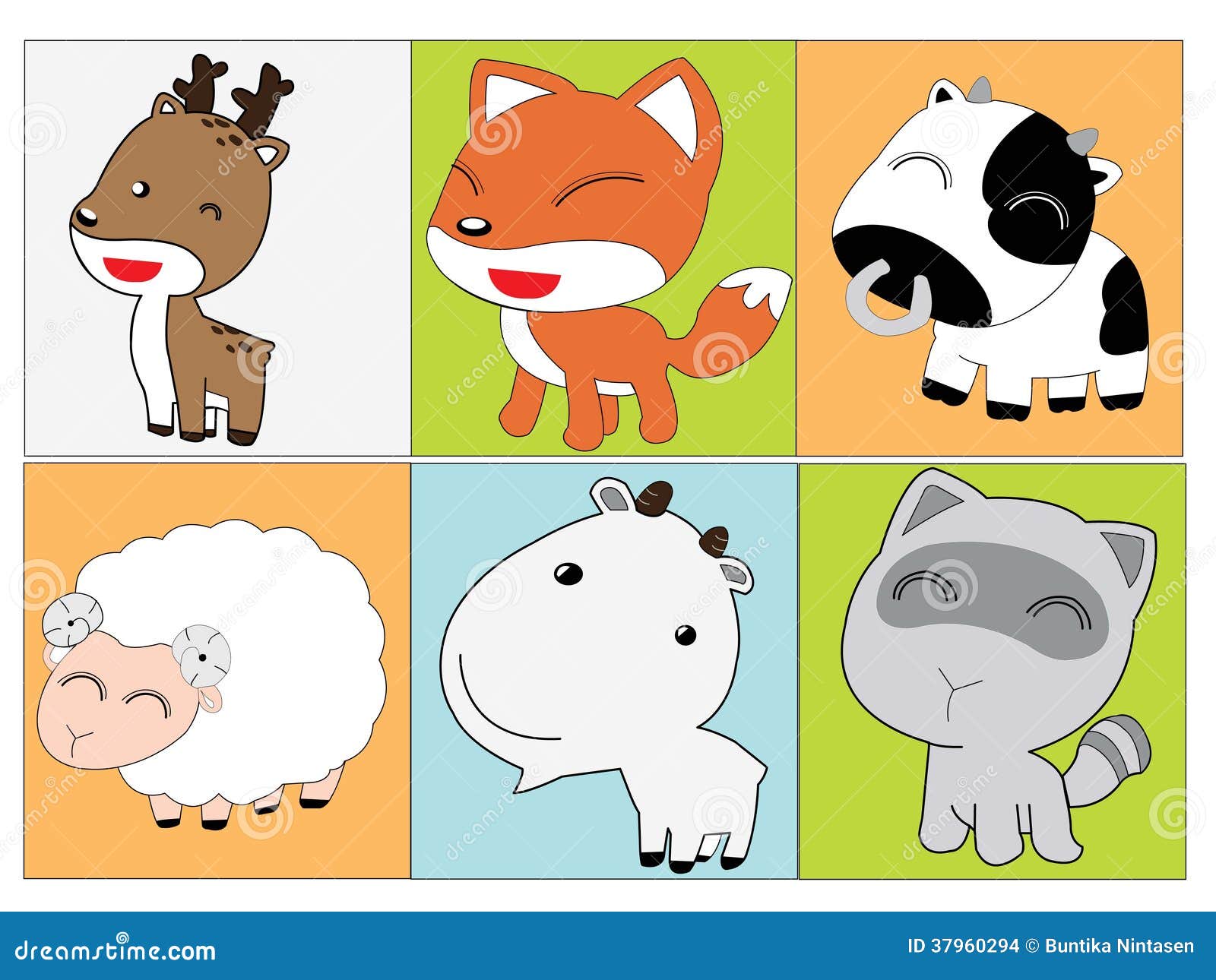 Animals stock vector. Illustration of deer, animal, animals - 37960294