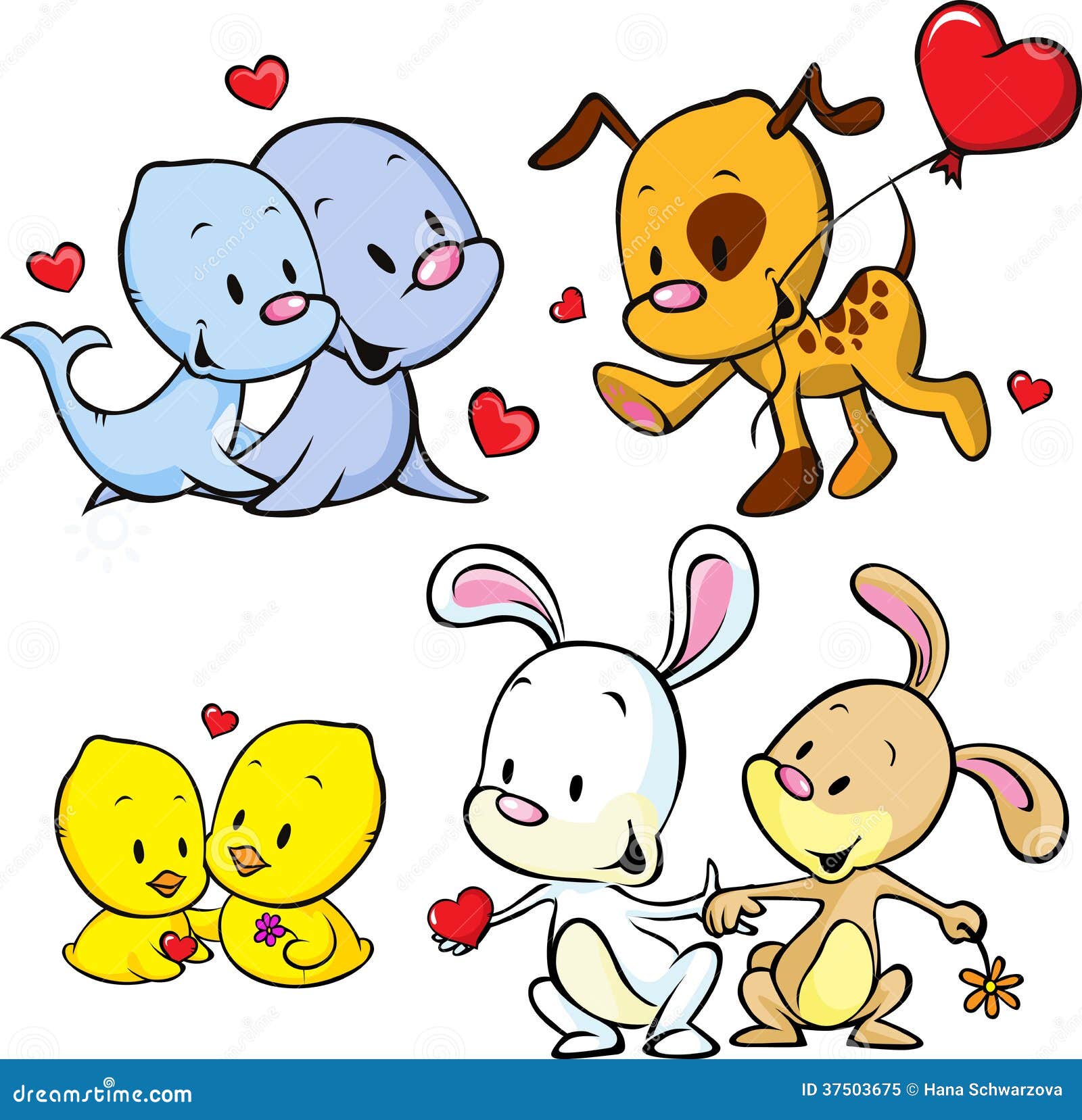 Animals Celebrate Valentines Day Stock Vector - Illustration of couple ... Animals Celebrate Valentines Day Stock Vector - Illustration of couple ...