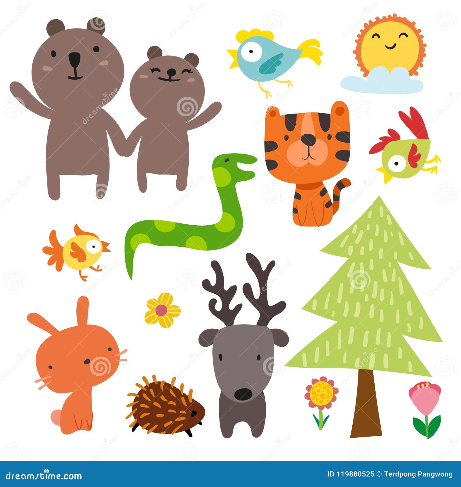 Animals character design stock vector. Illustration of design - 119880525