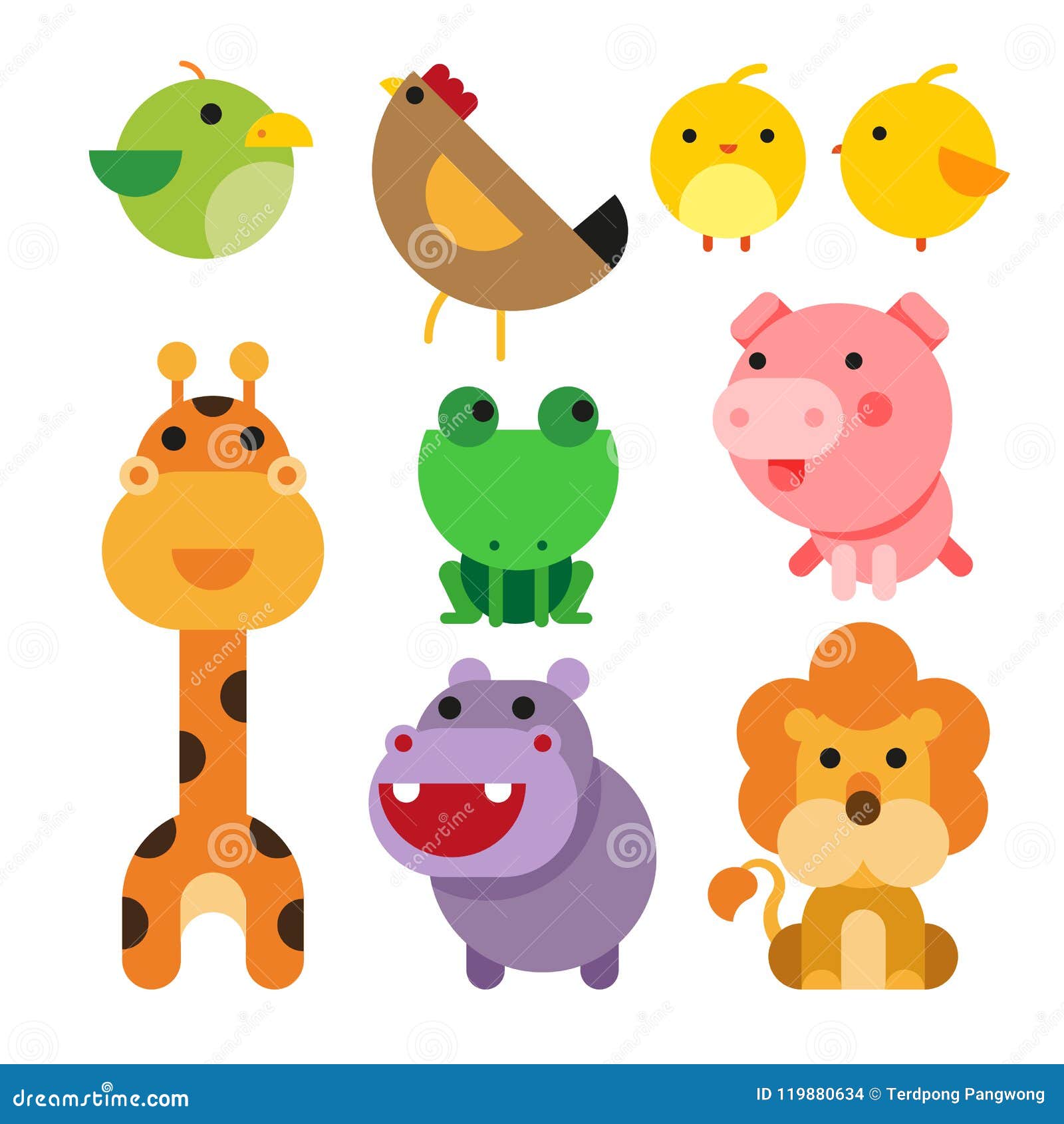 Animals character design stock illustration. Illustration of drawing ...