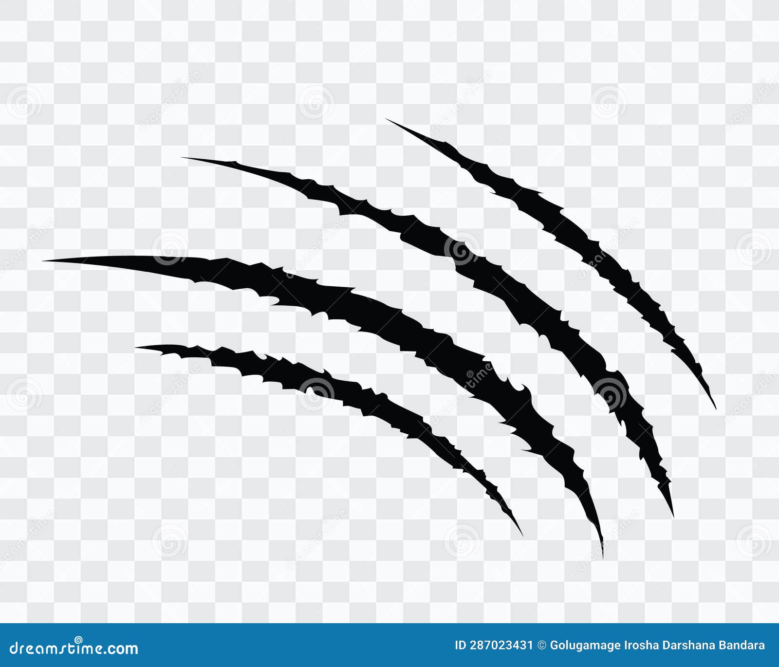 Animals Claw Scratches Icon, Claws Scratches Flat Icon Stock Vector - Illustration of symmetry ...