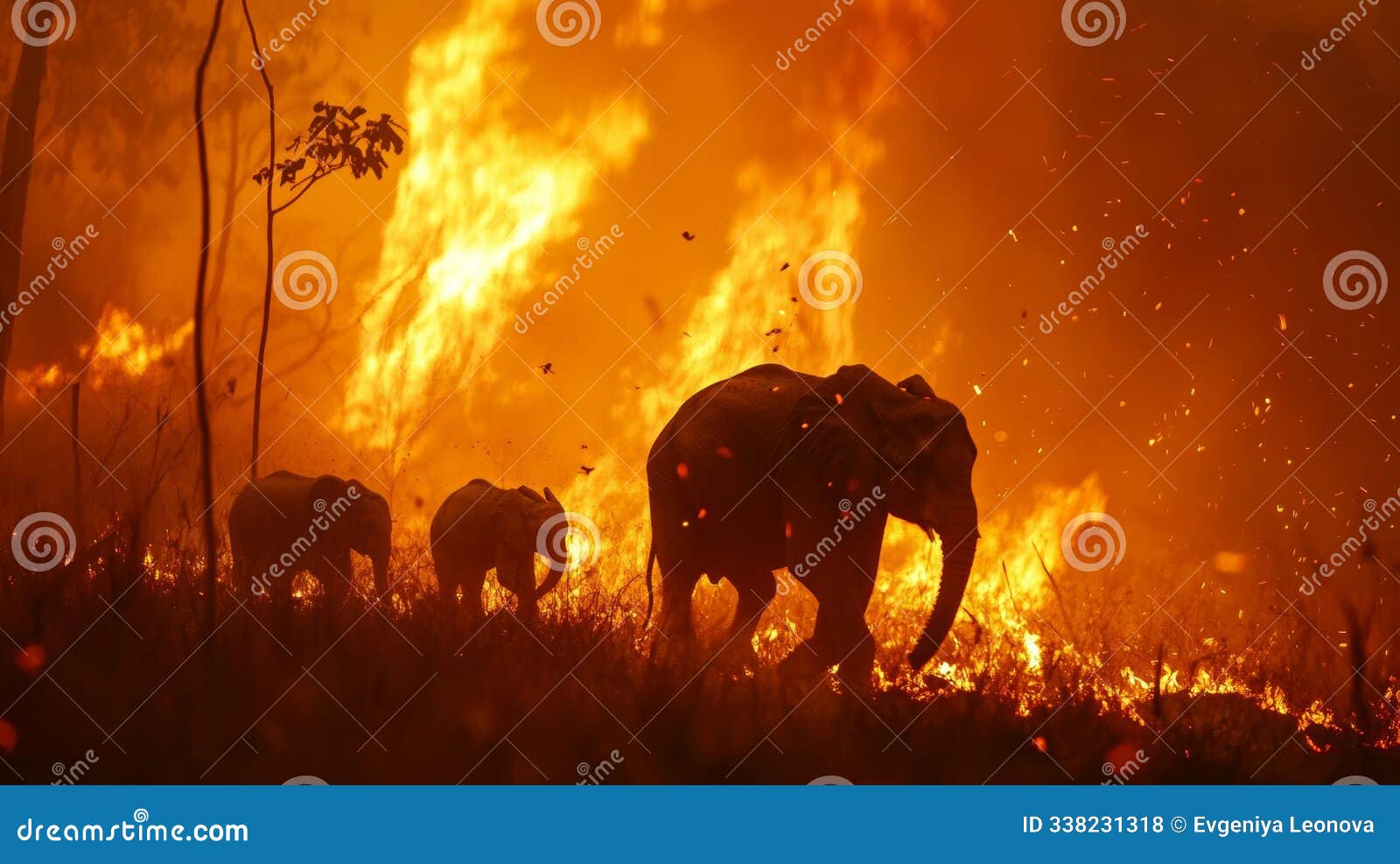 Animals Display Urgency And Determination While Fleeing Devastating ...