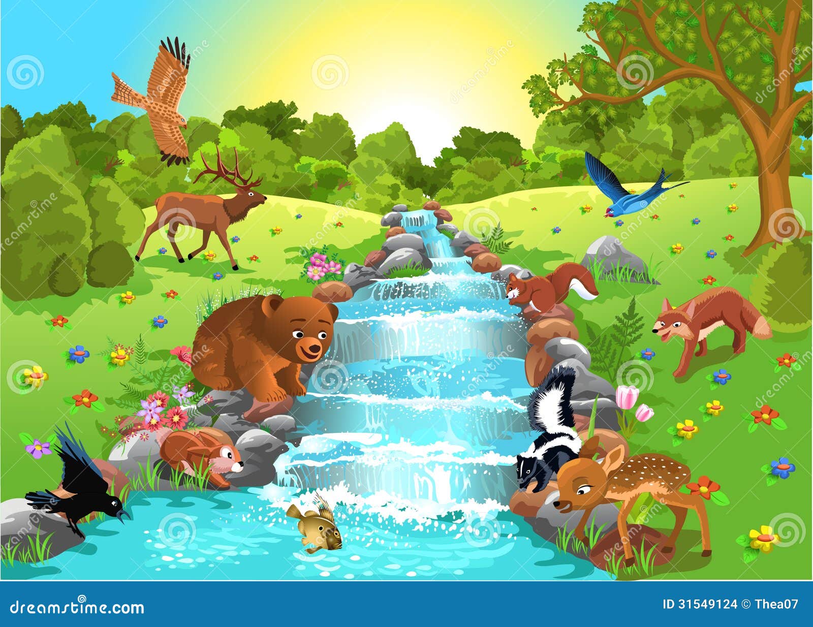 Water Animals Cartoon Stock Illustrations – 29,087 Water Animals ...