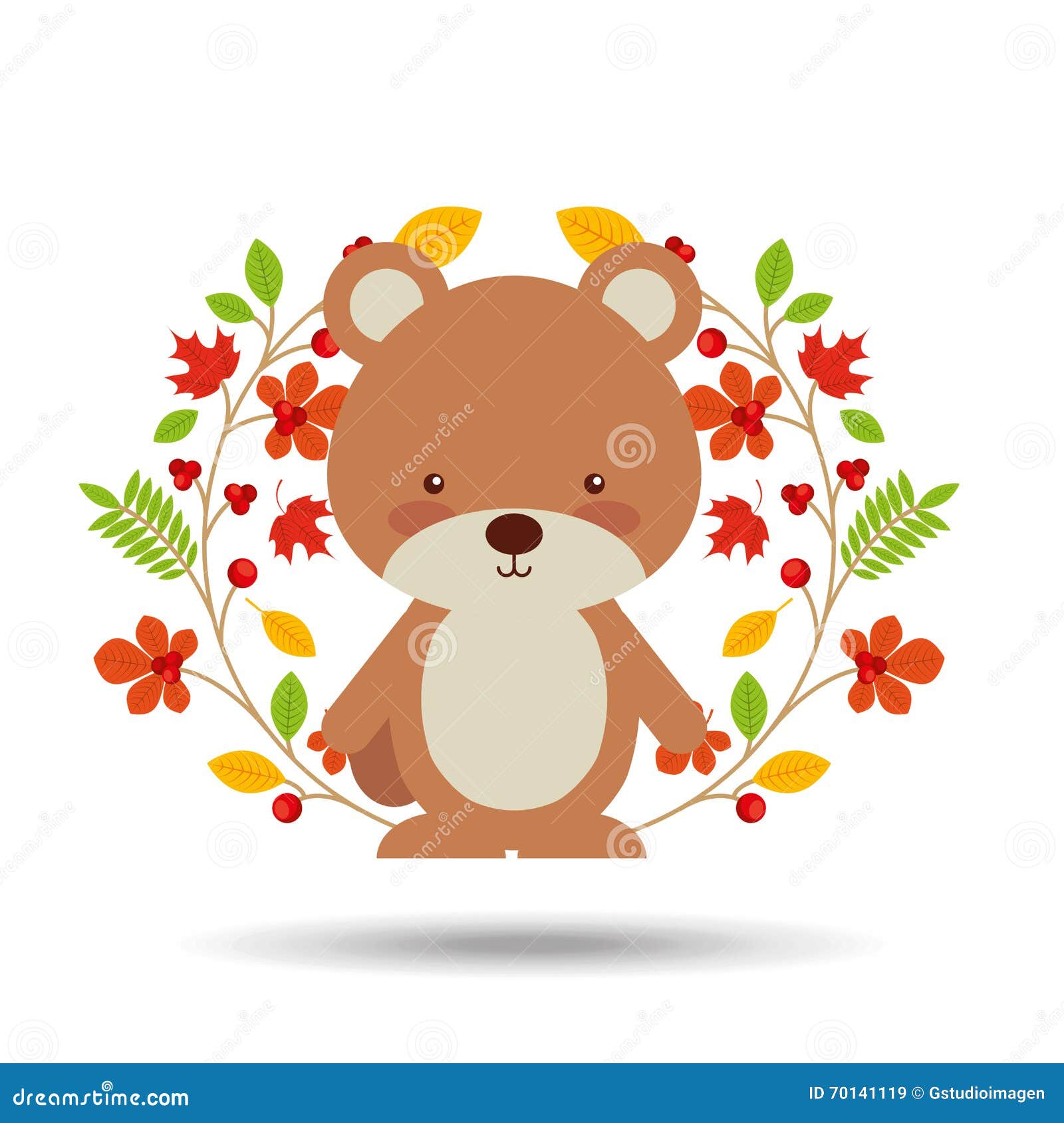 Animals fall design stock illustration. Illustration of beautiful ...