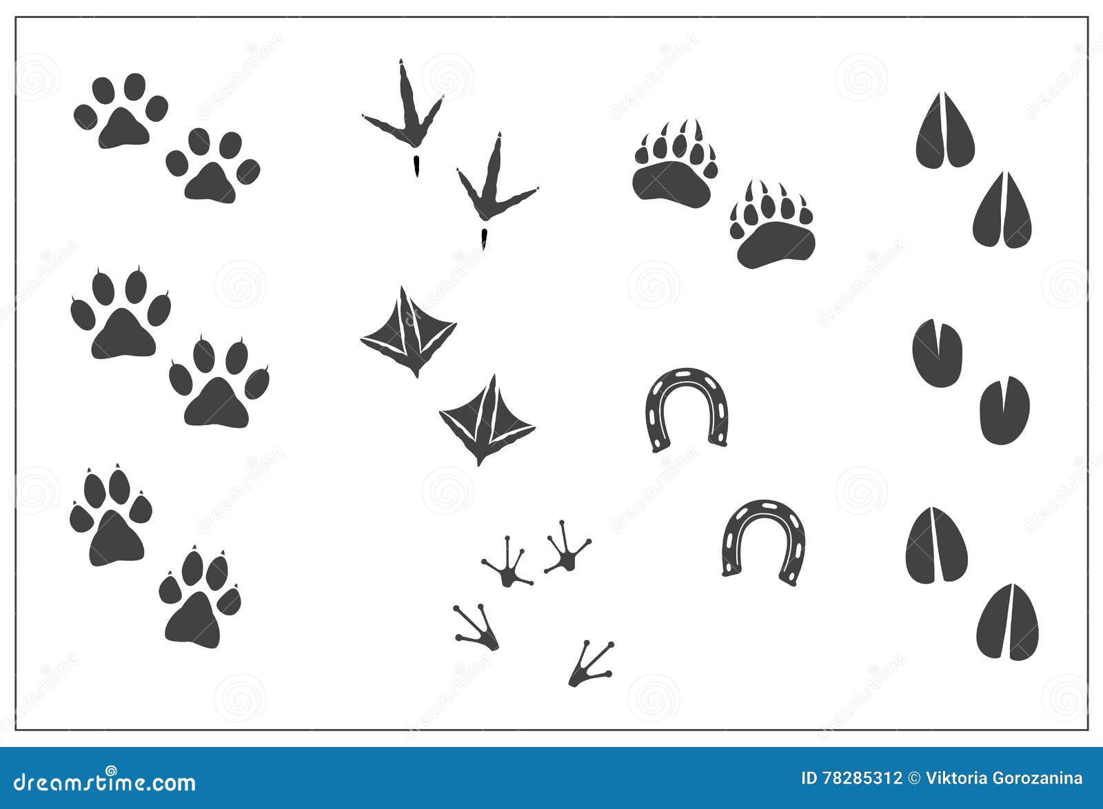 Wild Animal Footprint Icon. Vector Domestic Bird Step Simple Flat Print ... Wild Animal Footprint Icon. Vector Domestic Bird Step Simple Flat Print ...