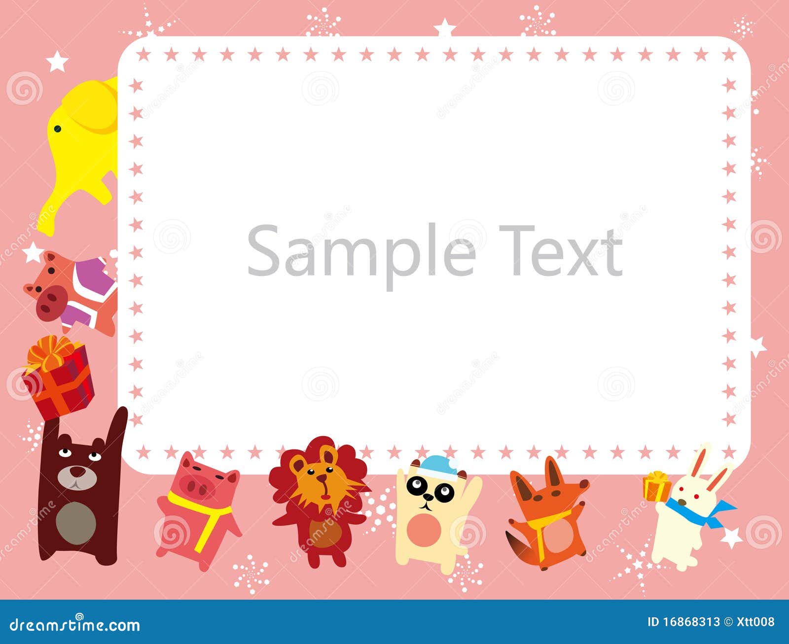 Animals frame stock vector. Illustration of efforts, friend - 16868313