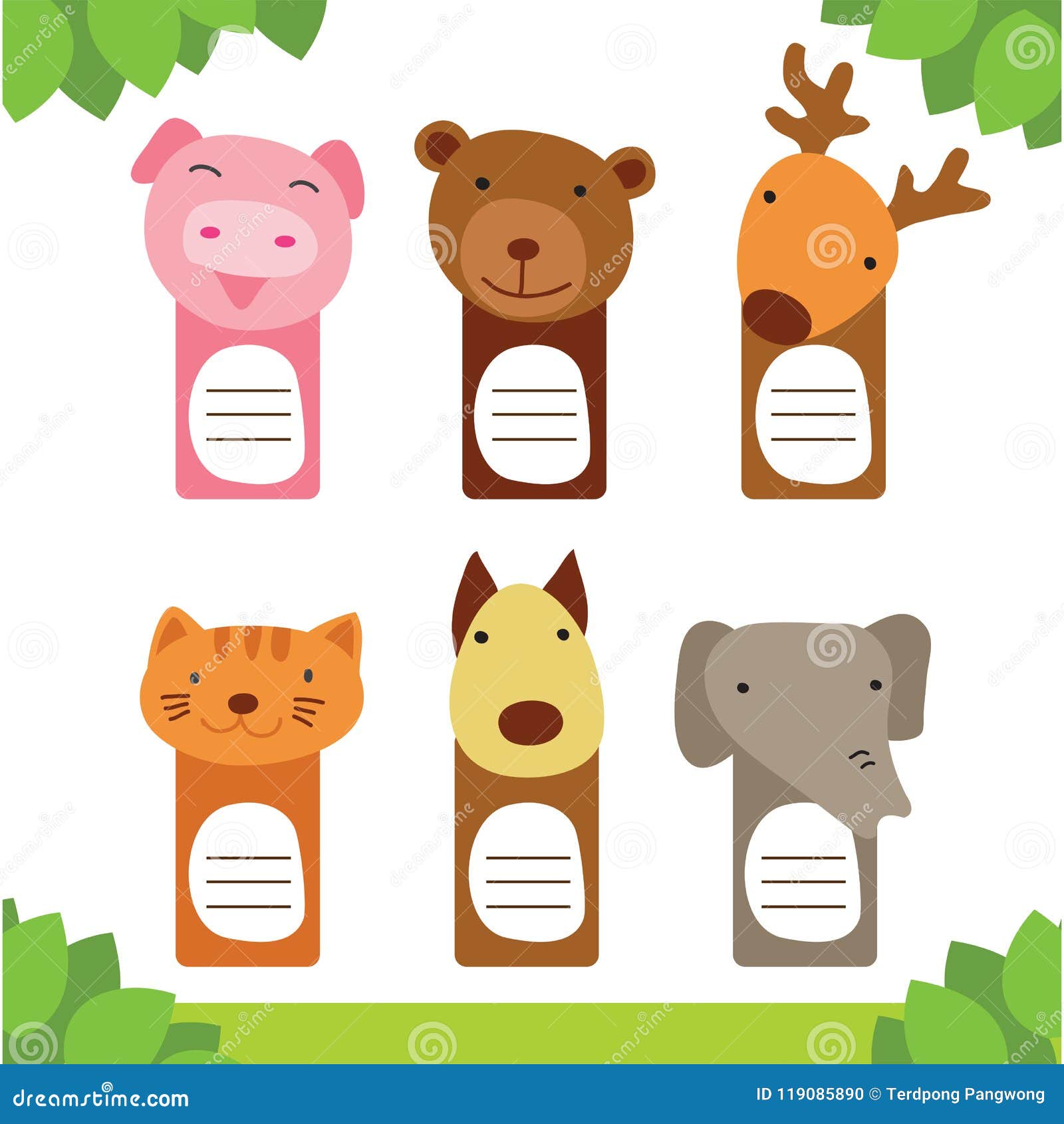 Animals frame design stock illustration. Illustration of elephant ...