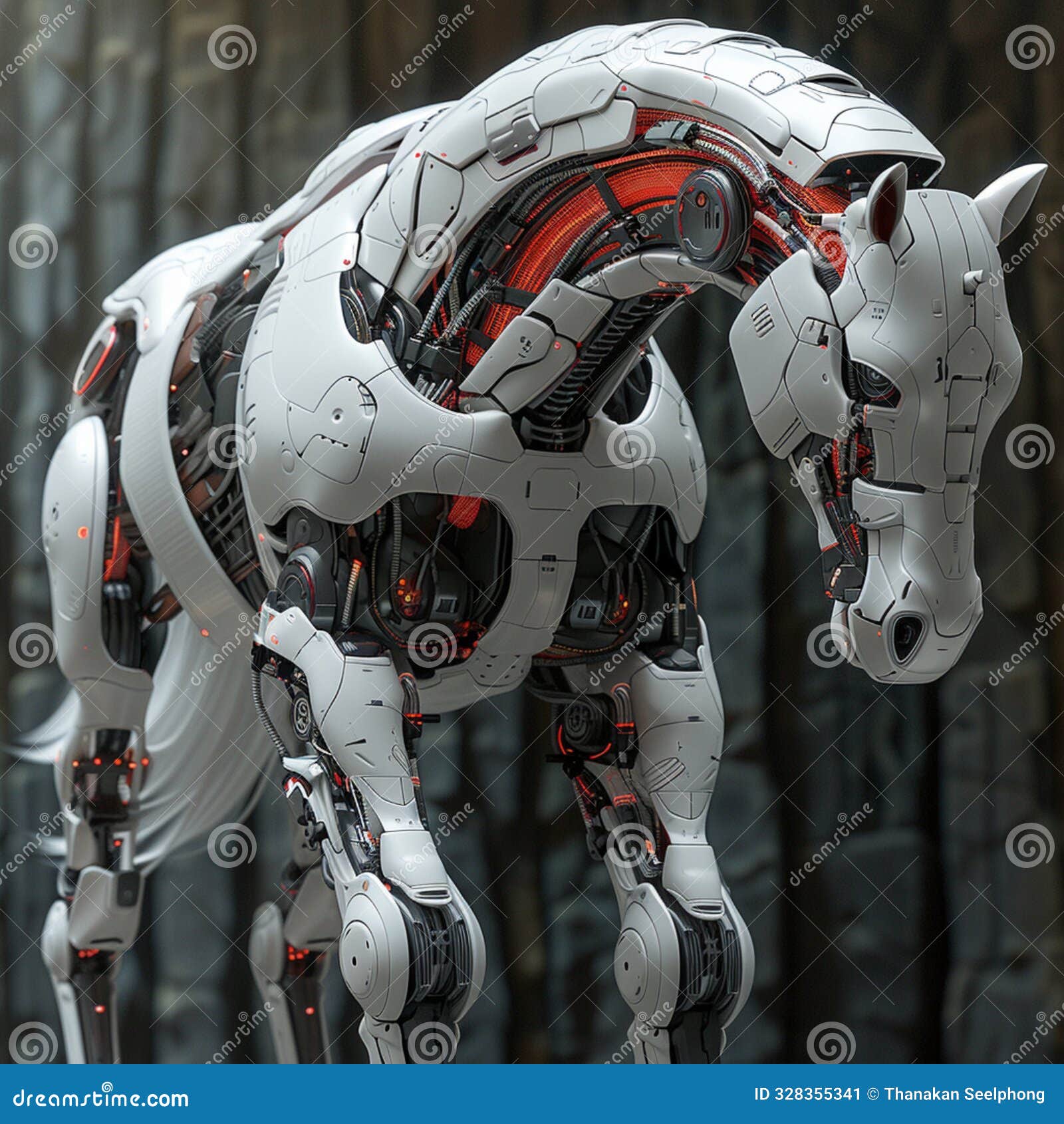 Horses in the Future World Generative by AI Stock Image - Image of ...