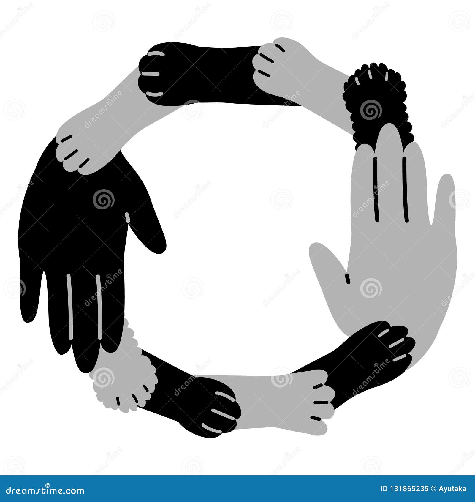 Animals and Human Cooperation Design Stock Vector - Illustration of ...