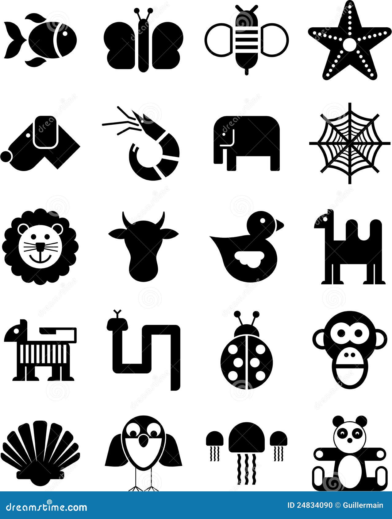 Animals icons stock vector. Illustration of camel, lion - 24834090