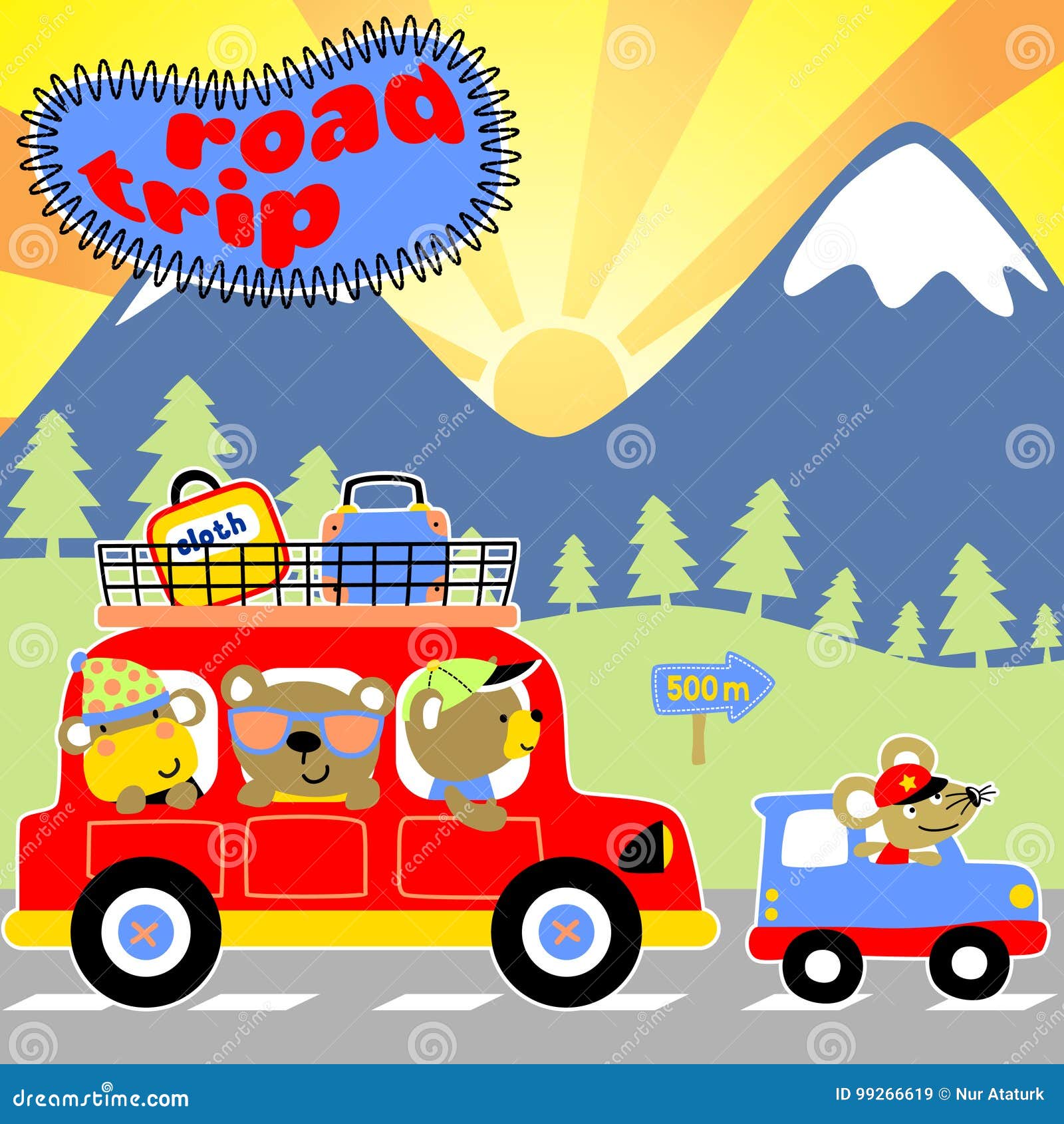 Journey stock vector. Illustration of graphic, cute, background - 99266619