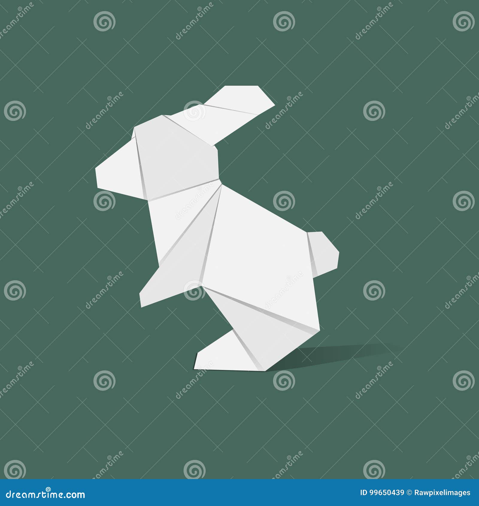 Animals Origami Vector Craft Illustration Stock Vector - Illustration ...