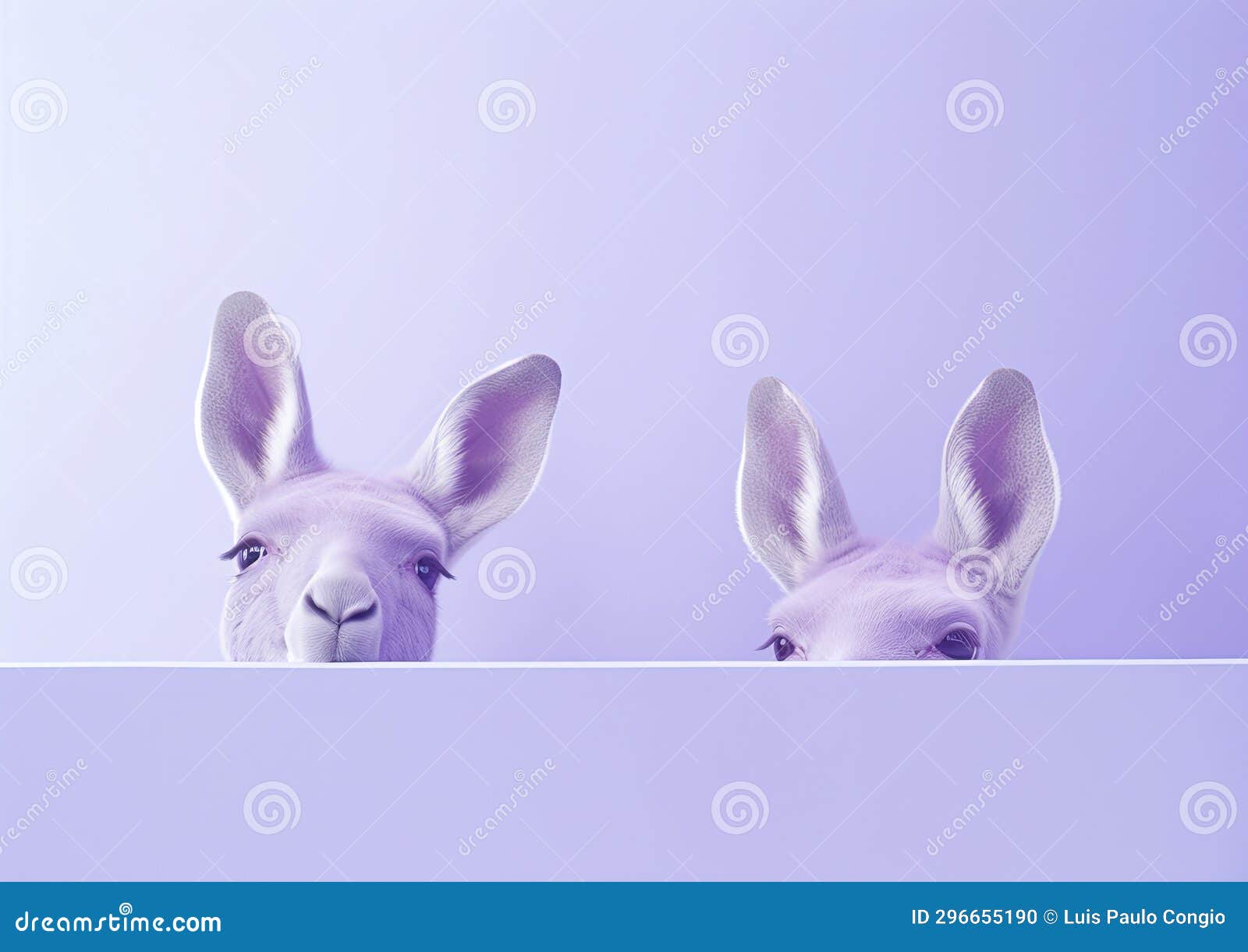 Animals Peeking Over a Wall Stock Illustration - Illustration of ...