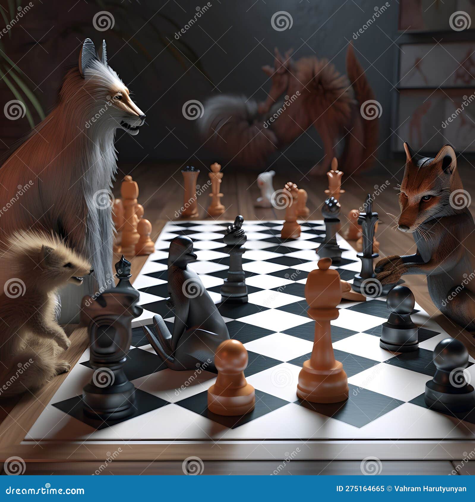 Animals Playing Board Games