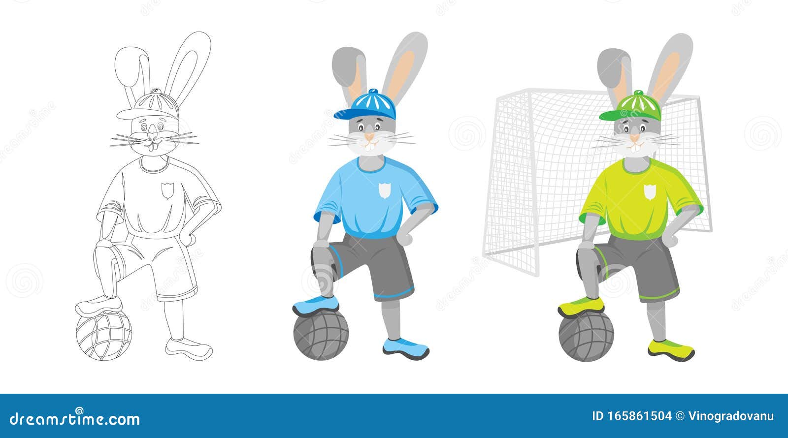 Rabbit Athlete. Rabbit is a Football Player Stock Vector - Illustration ...