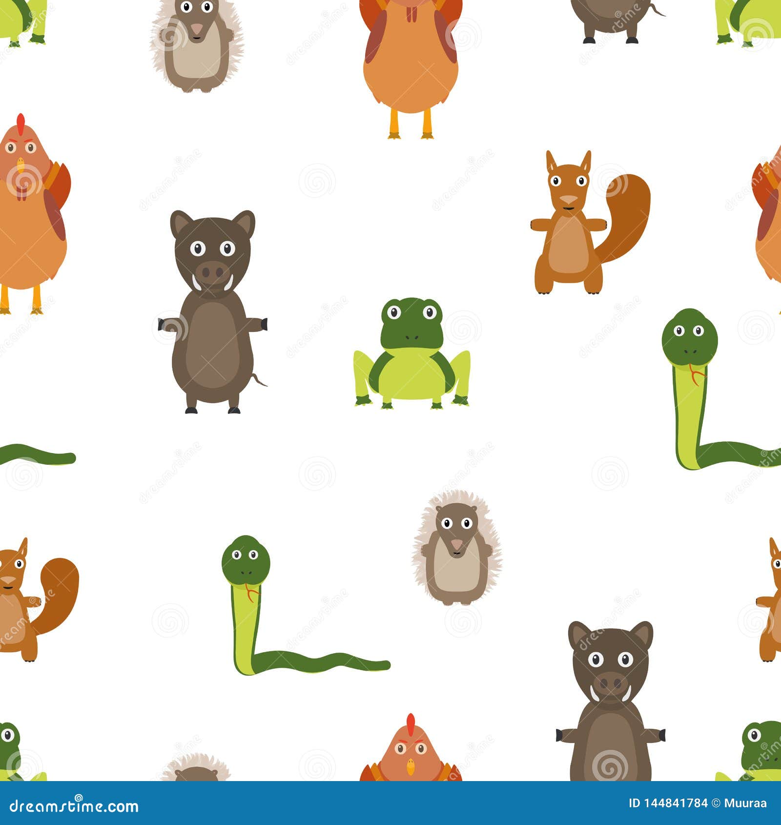 Animals seamless pattern stock illustration. Illustration of decor ...