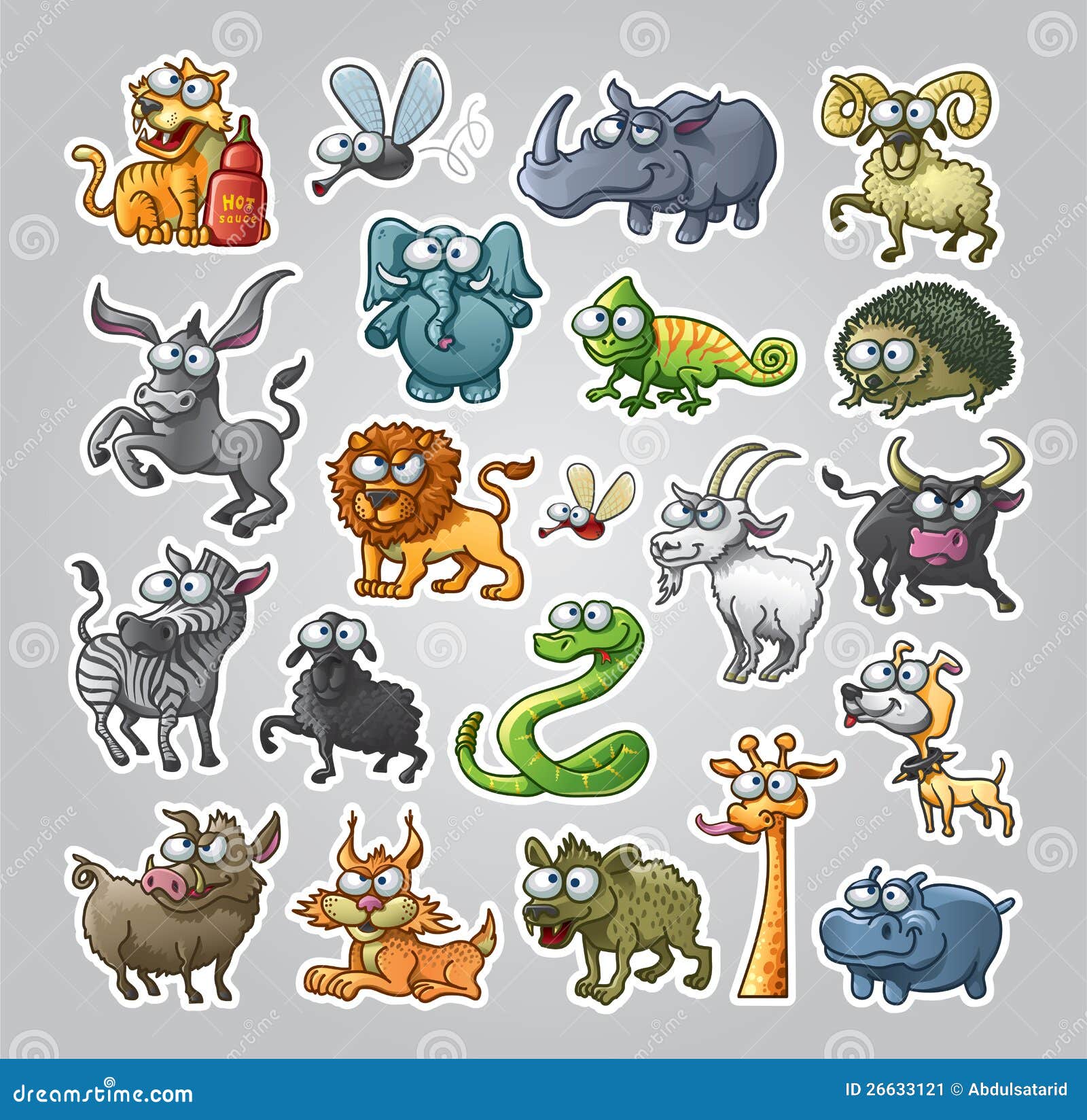 Animals Set stock vector. Illustration of animal, icon - 26633121