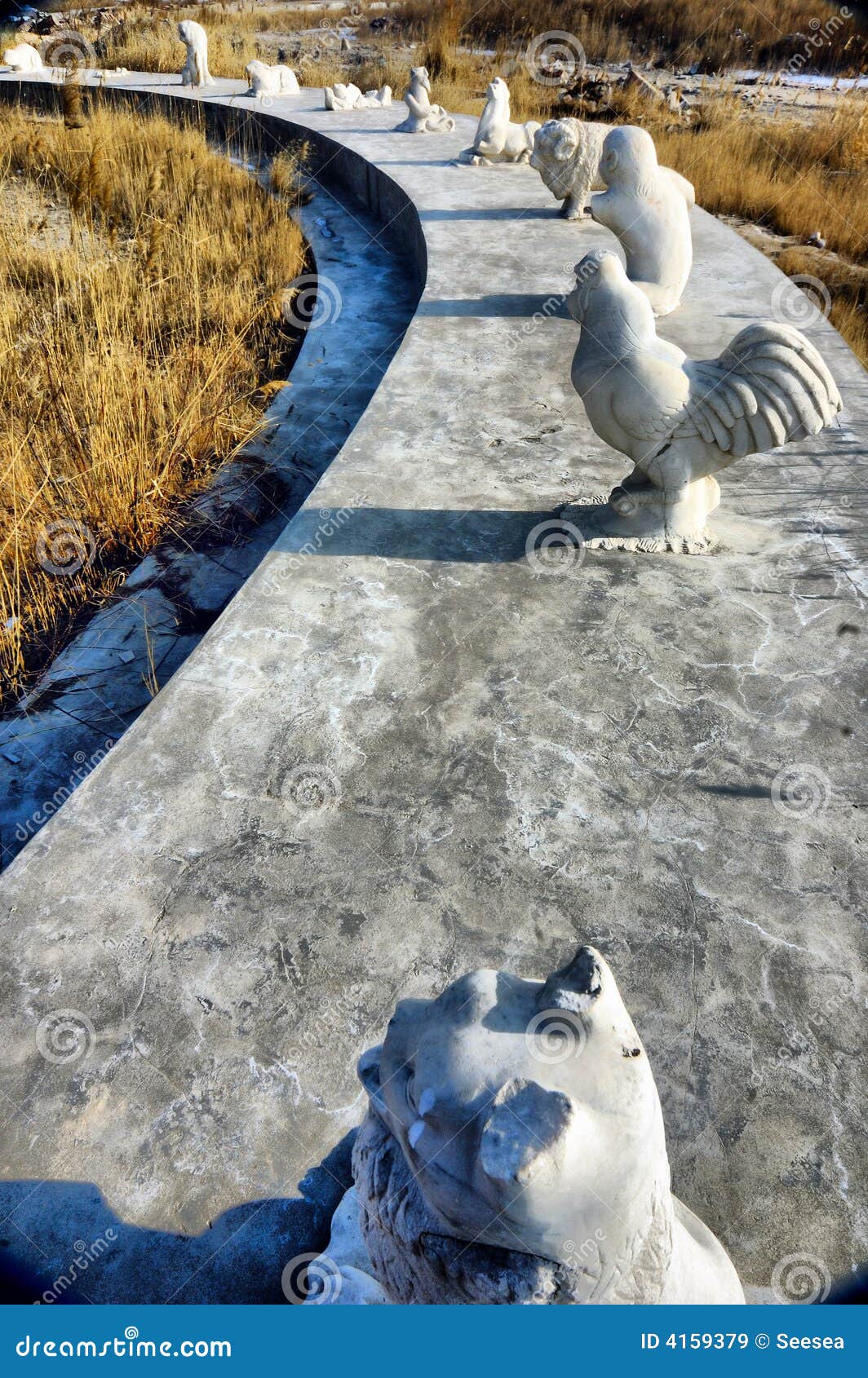 Animals statue stock image. Image of break, concrete, yellow - 4159379