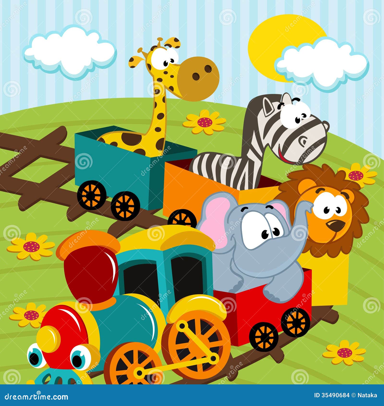 Animal Train Clip Art