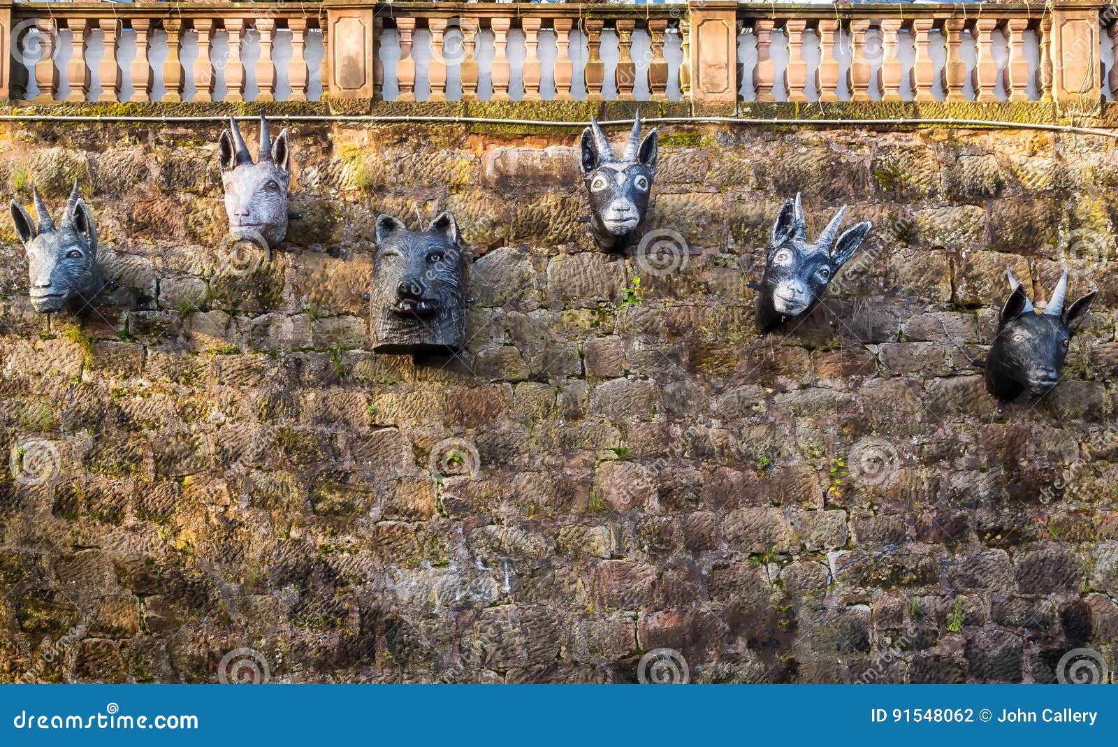 Animals in the Wall stock photo. Image of city, bridge - 91548062