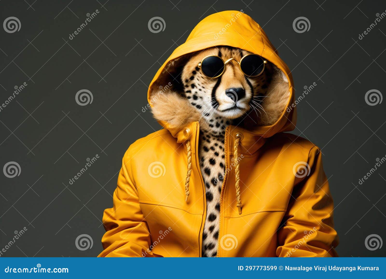 Animals Wearing Human Clothes. Generative Ai Stock Illustration ...