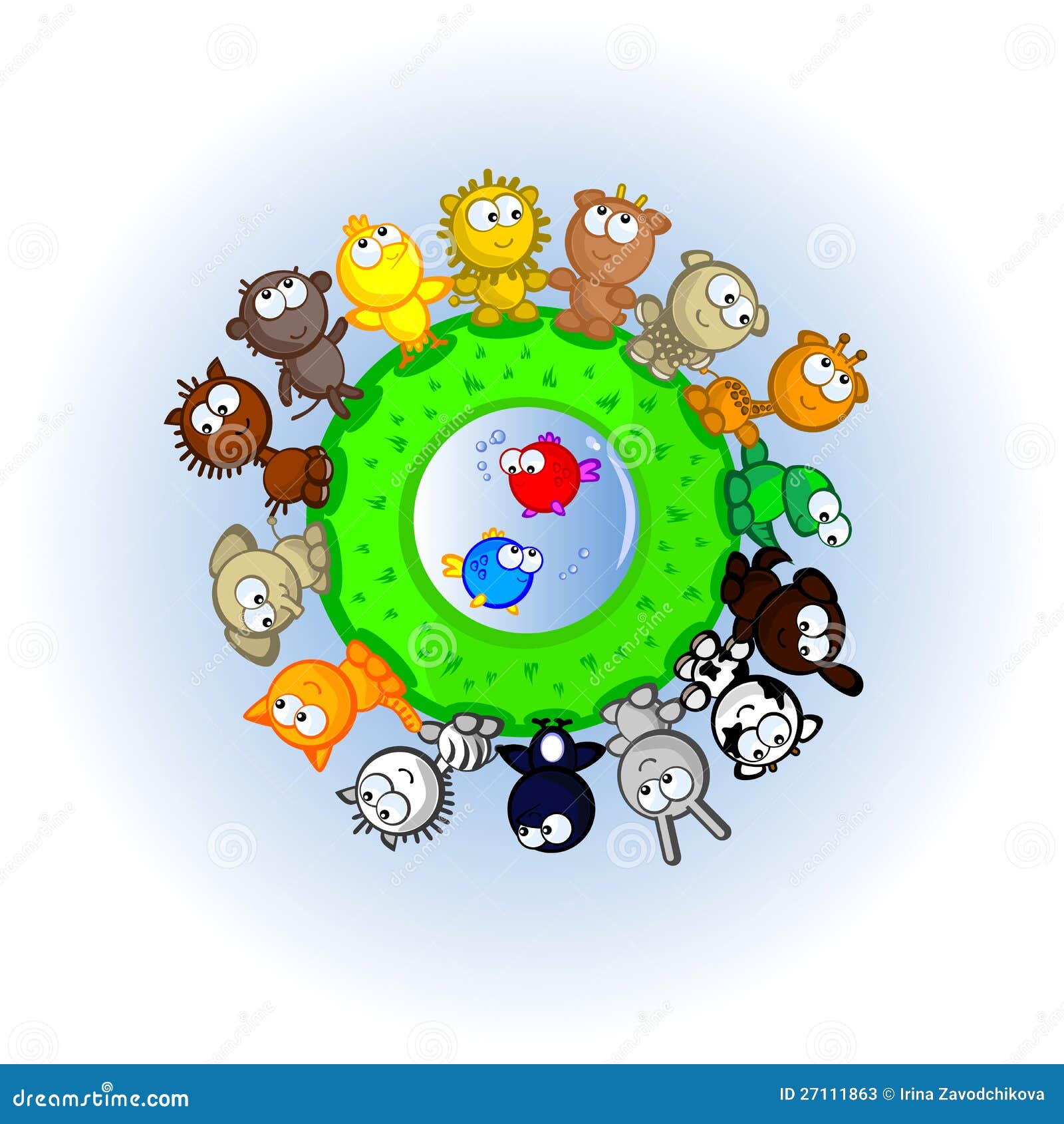 Animals world comics stock vector. Illustration of group - 27111863
