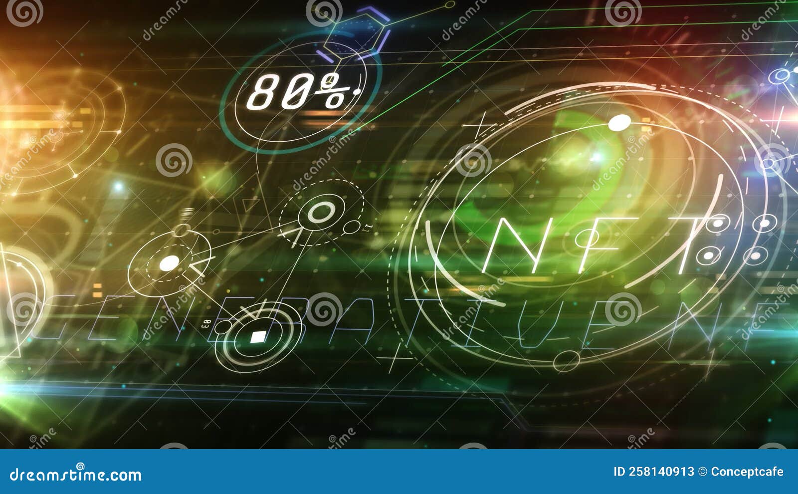 Animated Abstract Infographic Arrays of NFT Data. Stock Video - Video ...