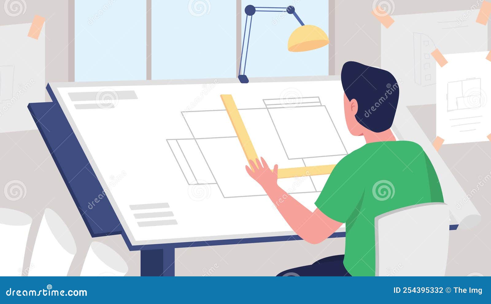 Animated Architect Illustration Stock Footage - Video of video, graphic ...