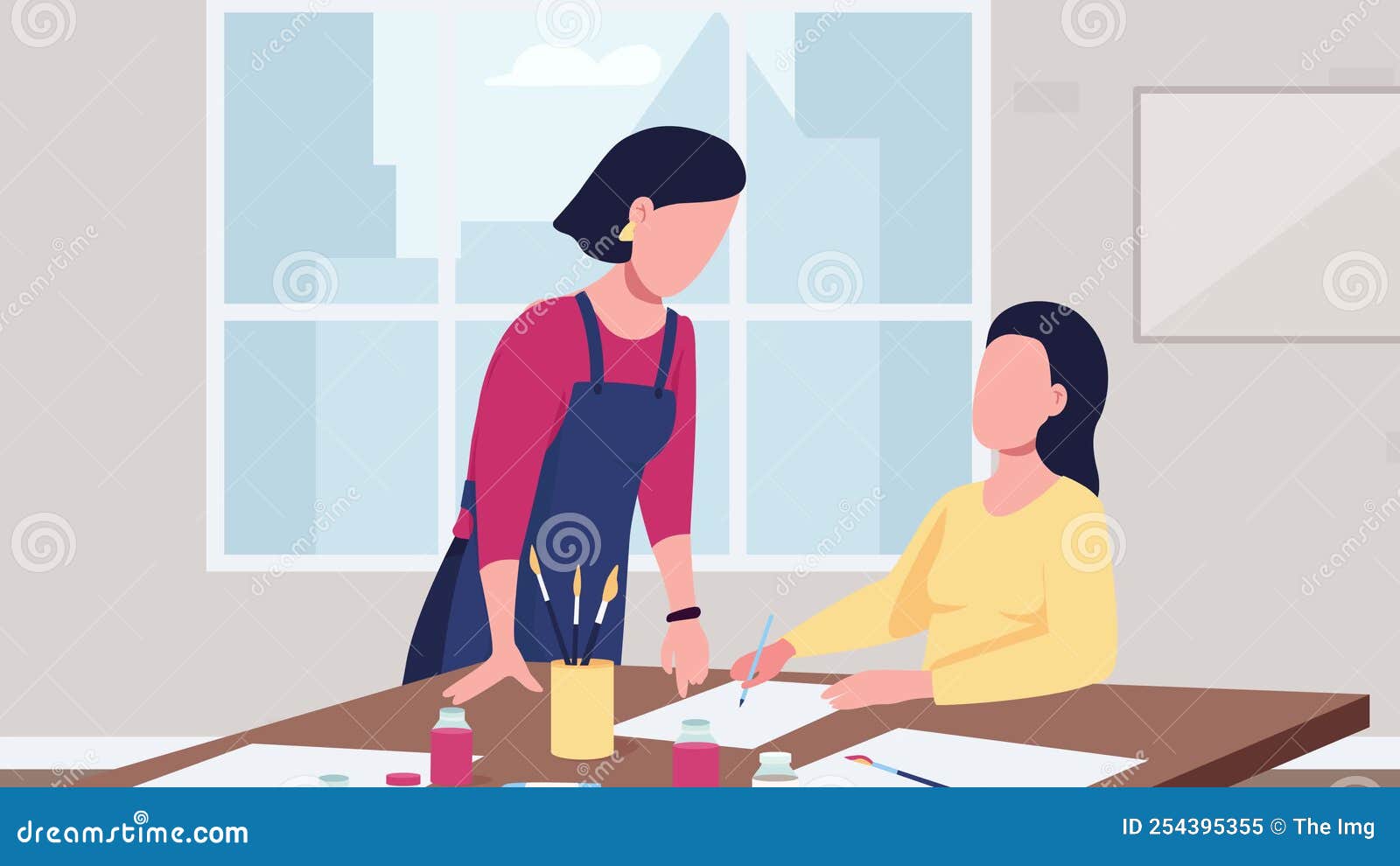 Animated Art Class Illustration Stock Video - Video of video, teen ...