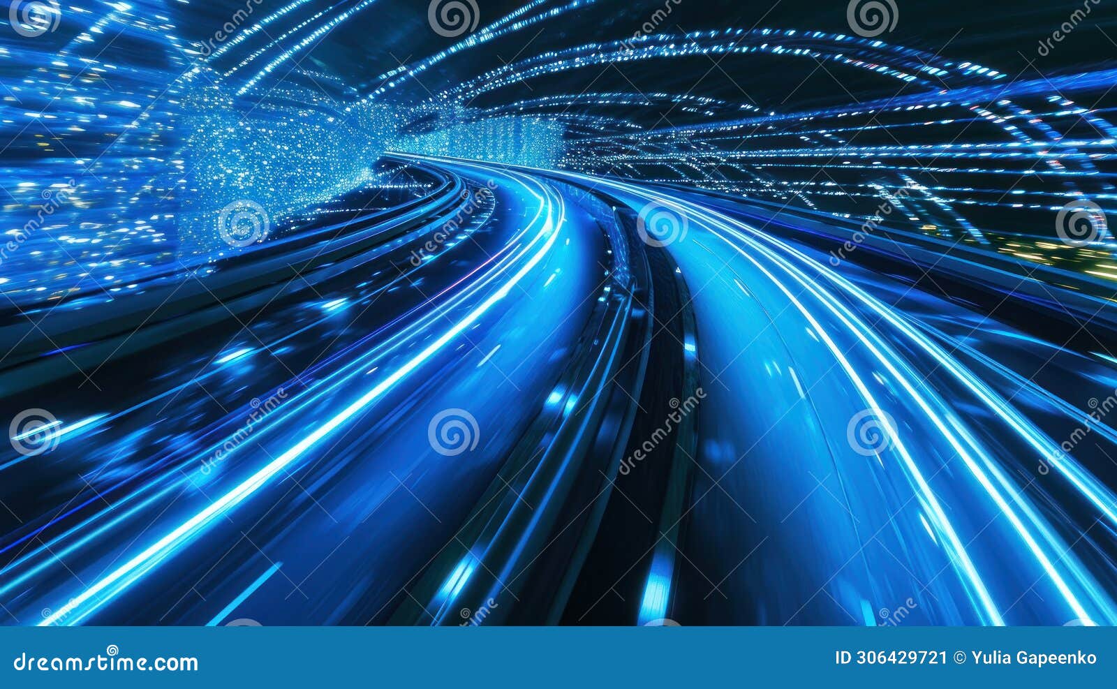 An Animated Background of a Blue Highway in Motion Stock Image - Image ...