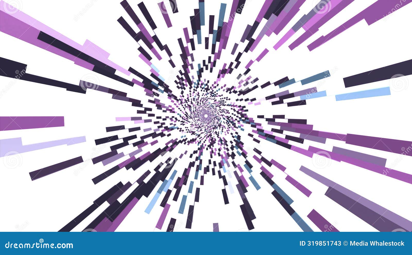 Animated Background of Colorful Segments Creating Effect of Long Tunnel ...