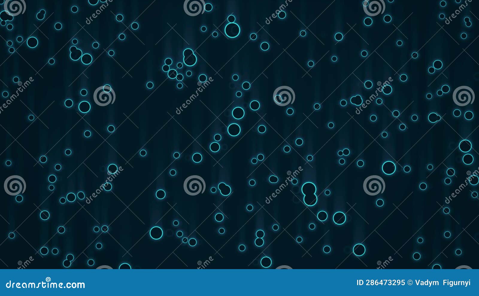 Animated Background in 4K with Abstract Blue Circles that Merge into 1 ...
