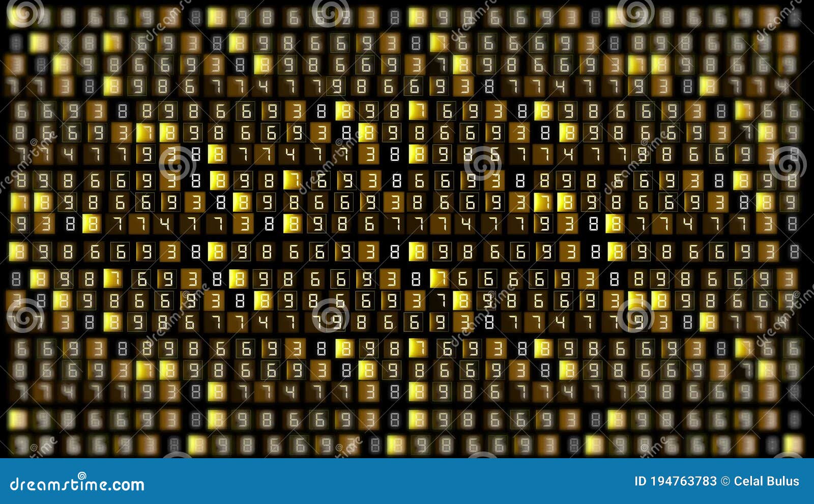 Animated Background from Numbers. Counting Numbers. Technological ...