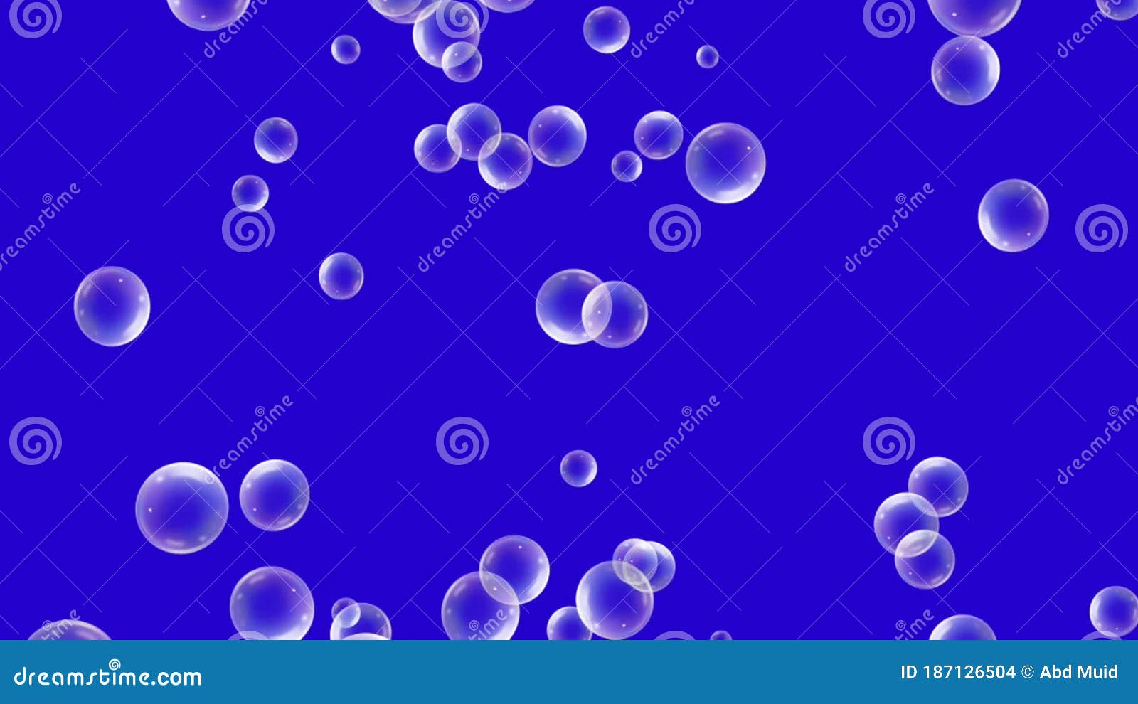 Animated Background of White Bubbles on a Blue Screen Stock Footage ...