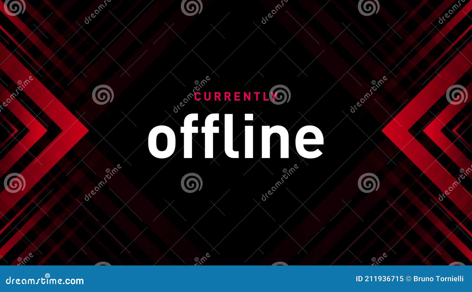 Animated Banner Ad with Currently Offline Text and Logo on Black ...