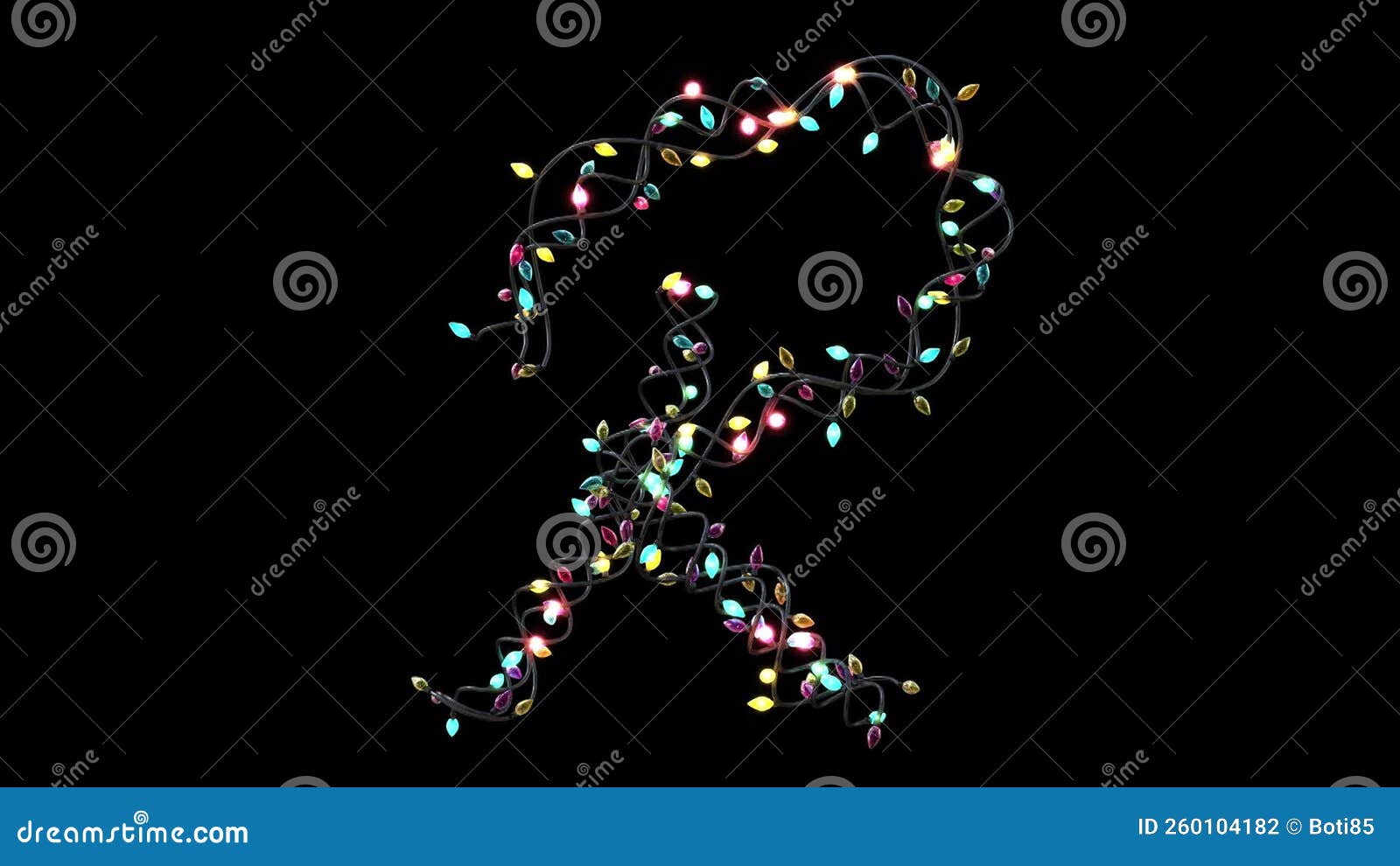 Animated Blinking Christmas Lights Letters Typeface R Stock Footage ...
