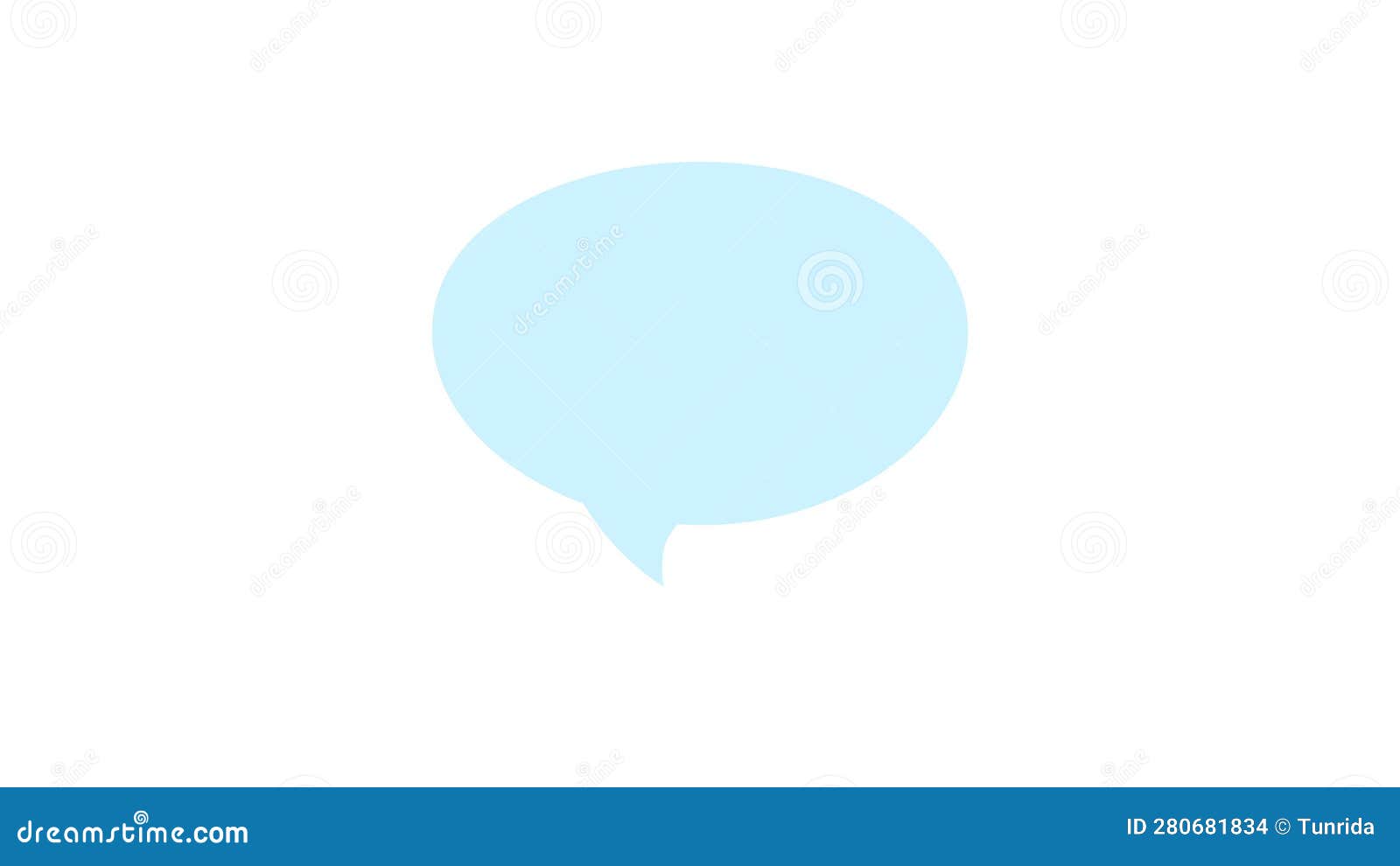 Animated Blue Speech Bubble Element on White Background. Stock Footage ...