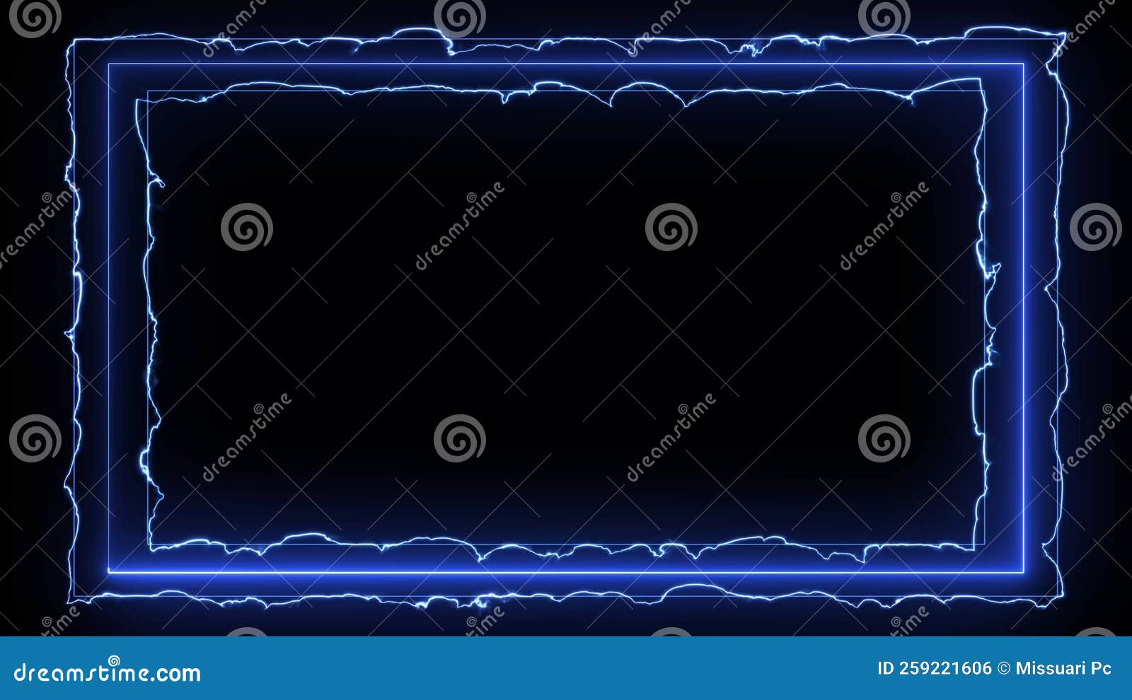 Animated Border Neon Glow Blue Color Moving Seamless Stock Footage ...