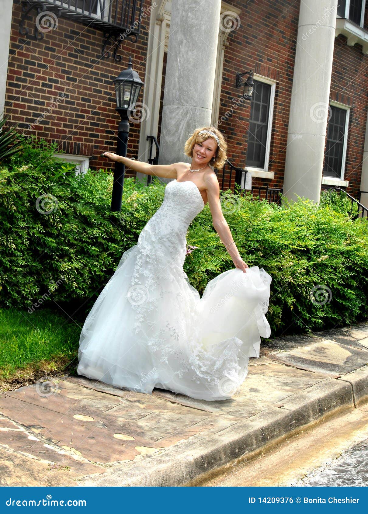Animated Bride stock photo. Image of leaning, curly, blond - 14209376