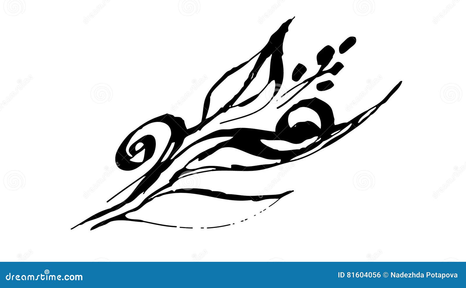 Animated Calligraphy Ink Drawing Botany Stock Footage - Video of grass ...