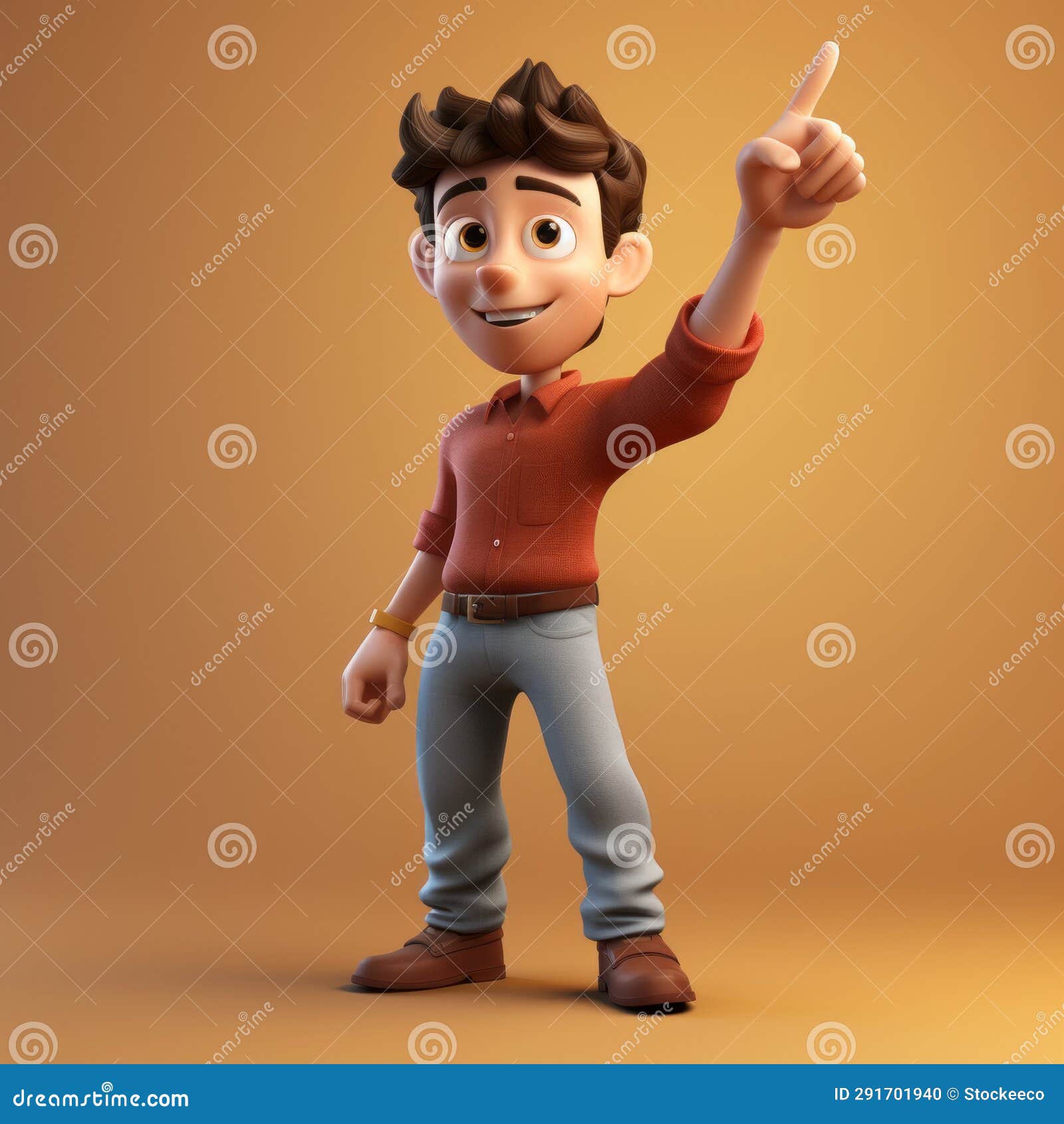 Animated Cartoon Character Pointing Finger in Vray Style Stock ... Animated Cartoon Character Pointing Finger in Vray Style Stock ...
